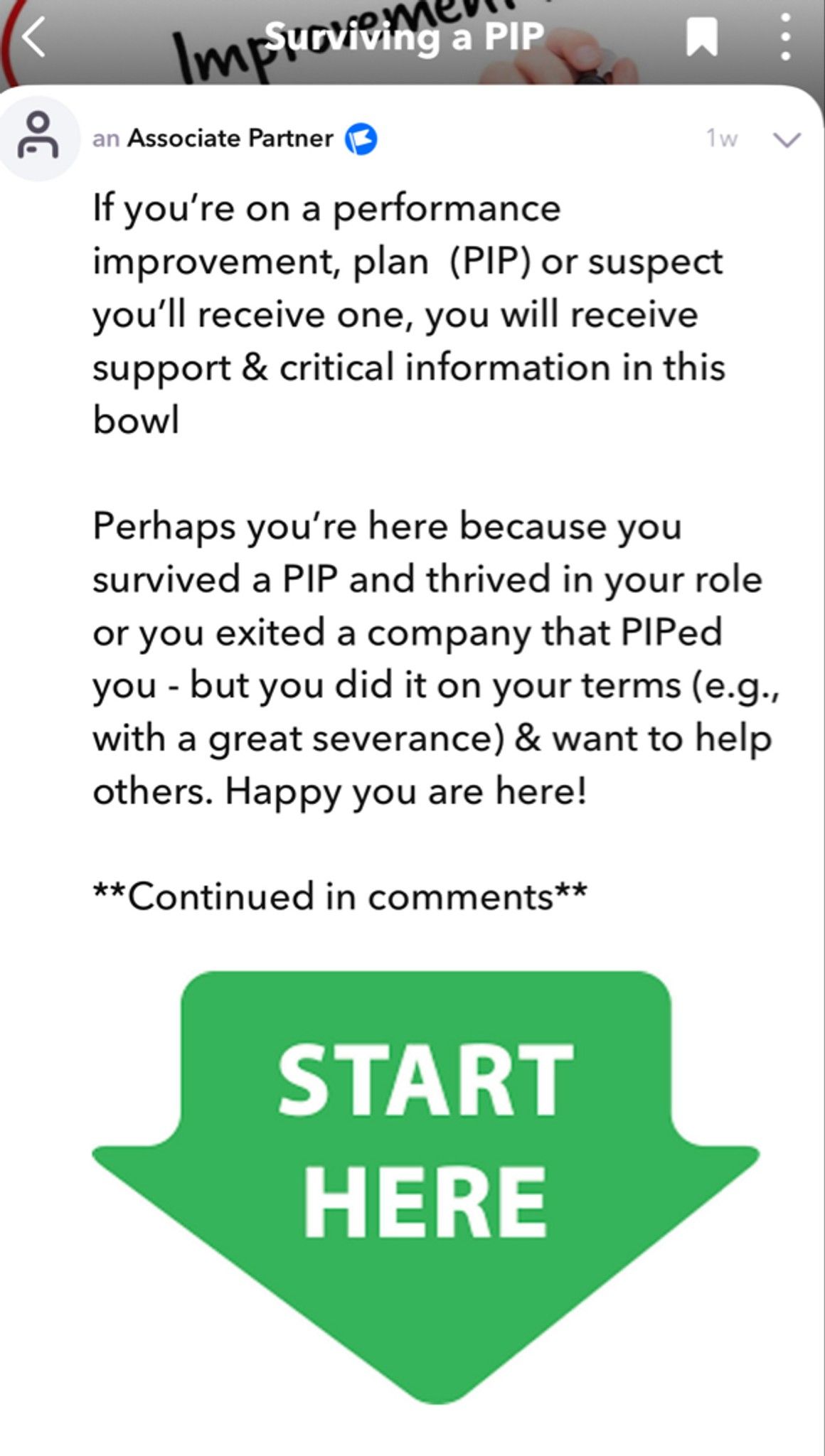 If you are on a PIP or suspect you will be… If you... | Fishbowl