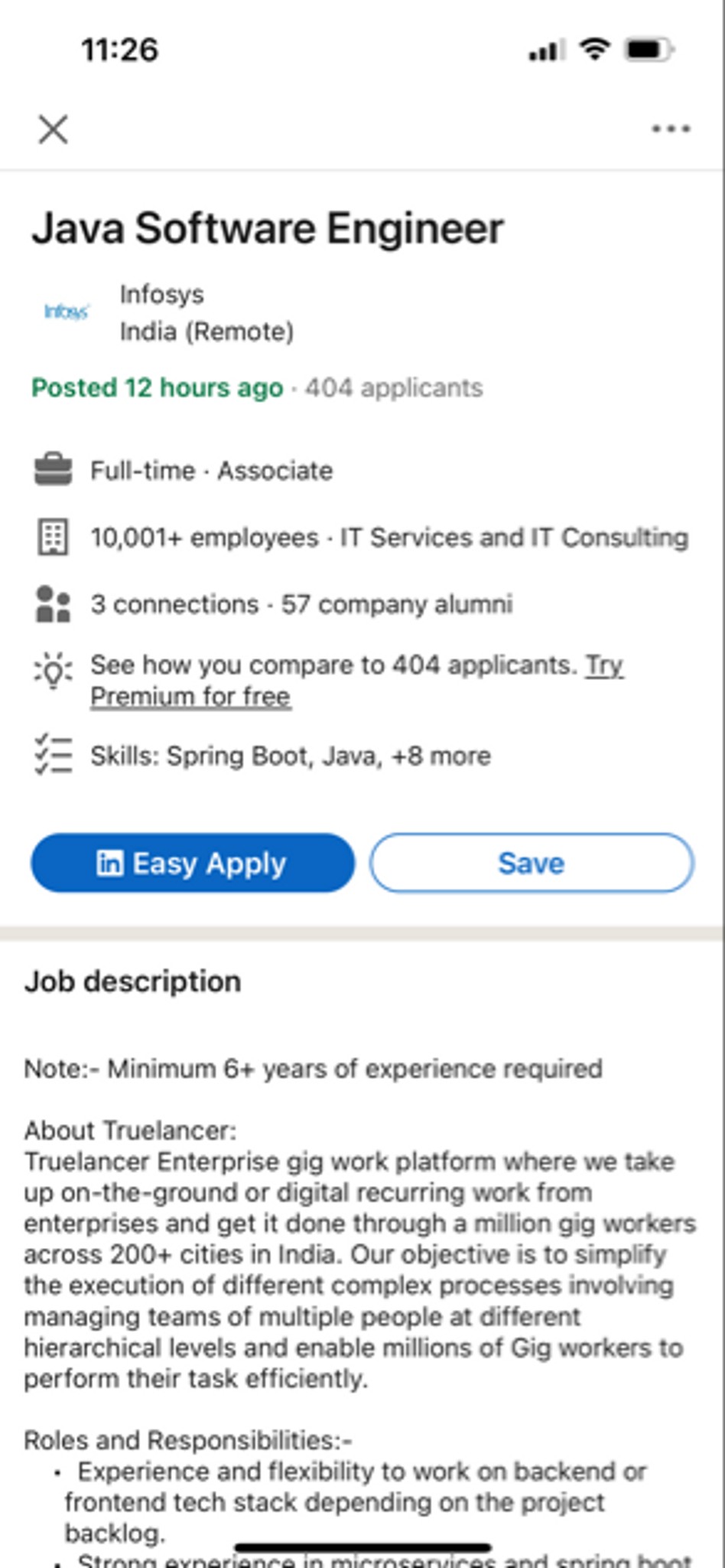 Infosys waloo job detail copy paste krna achi baat... | Fishbowl