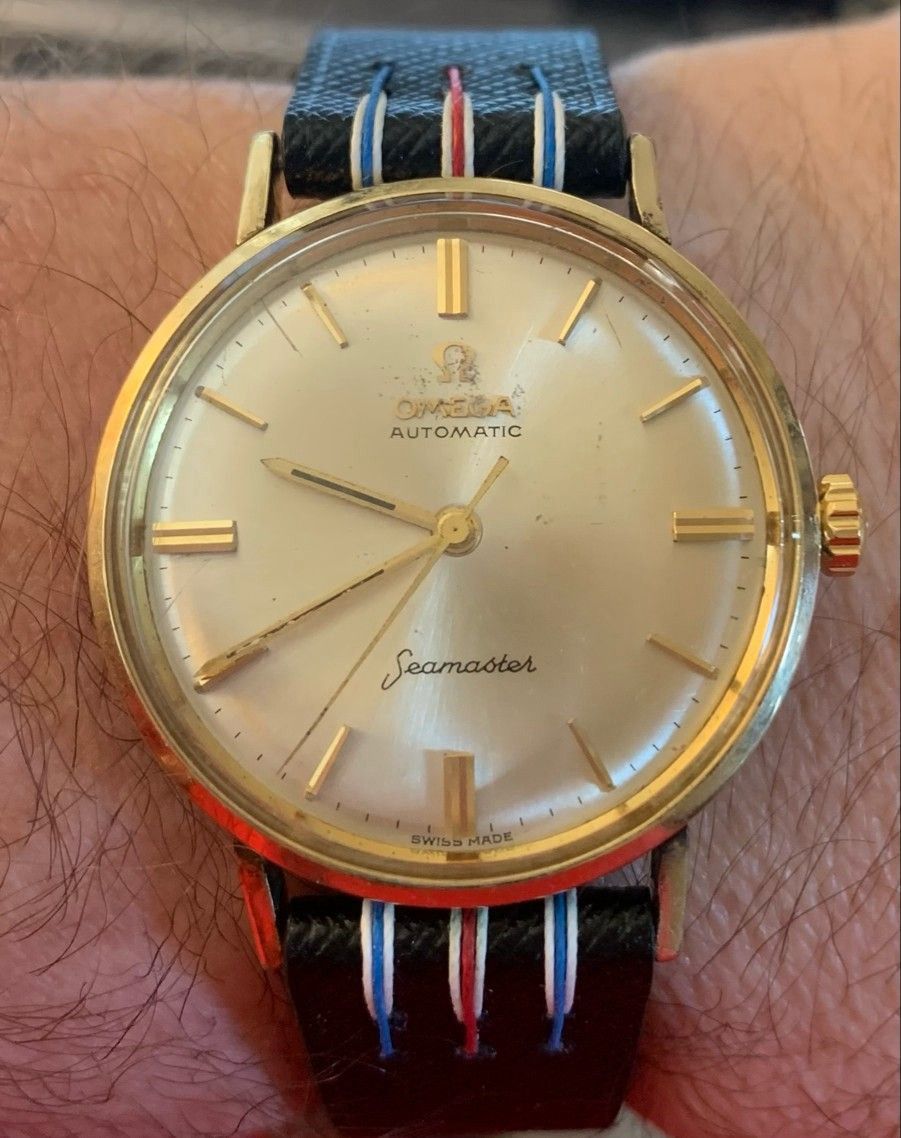 Omega 1960s Seamaster Automatic 14k solid yellow gold 1-piece case ...