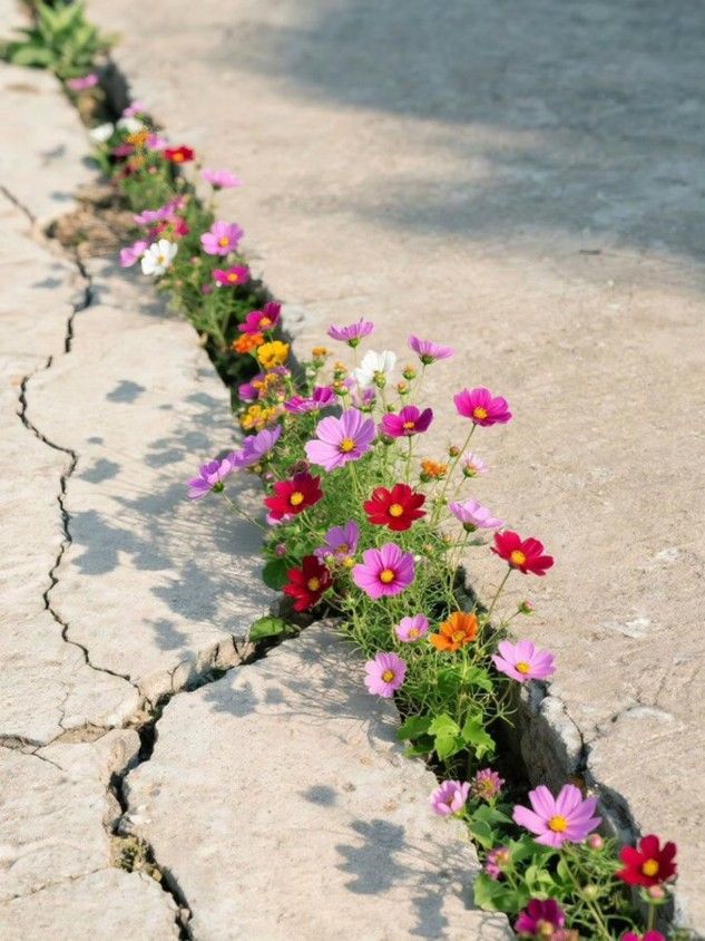 Hang on my friends. Even in the cracks of life, love finds a way to ...