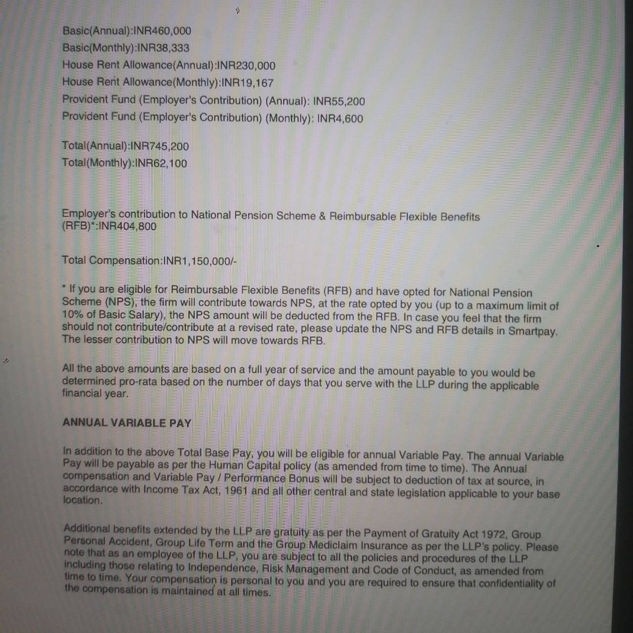 Hi fishes, The attached offer letter is from pwc. How much is the ...