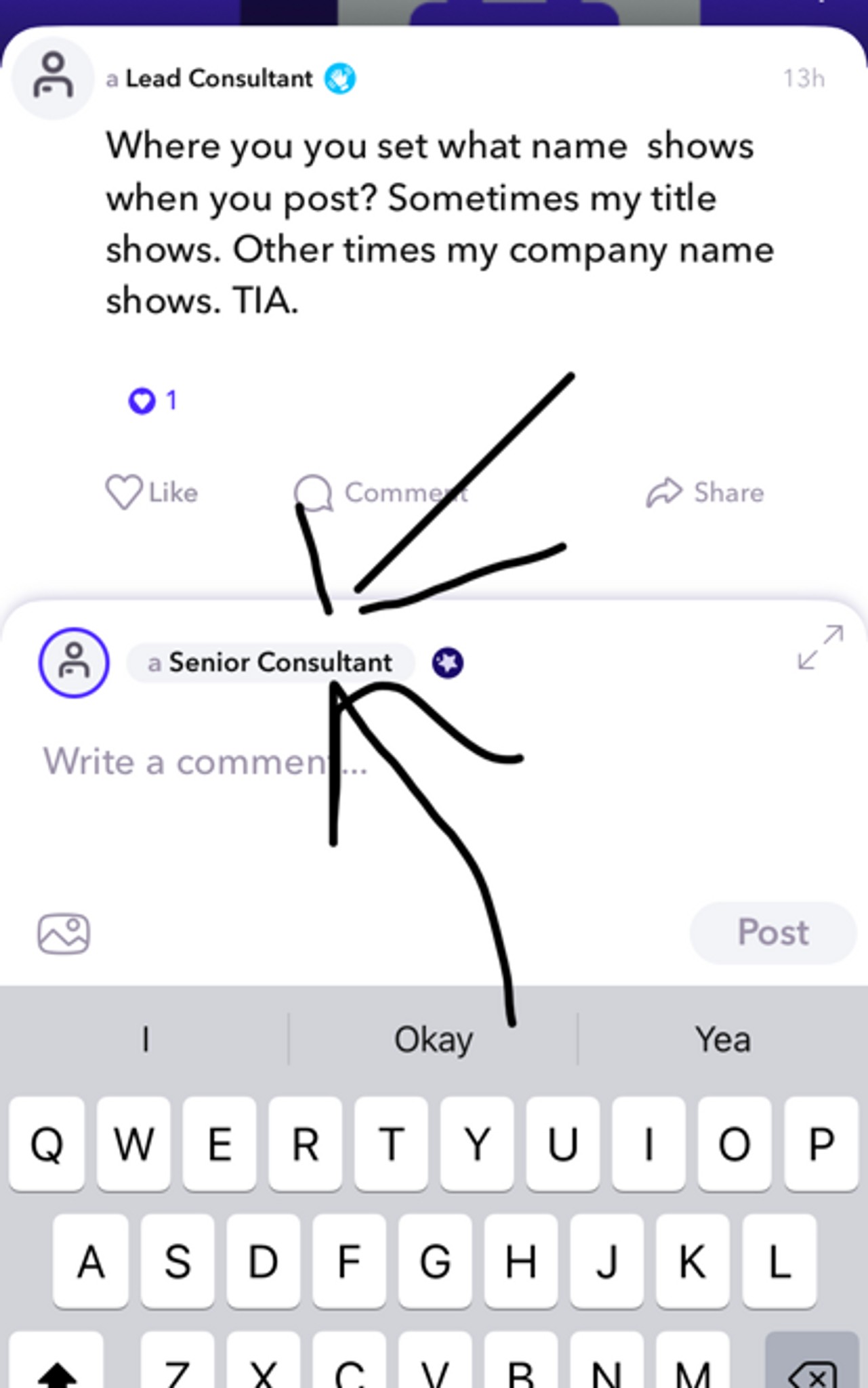 Where you you set what name shows when you post? ... | Fishbowl