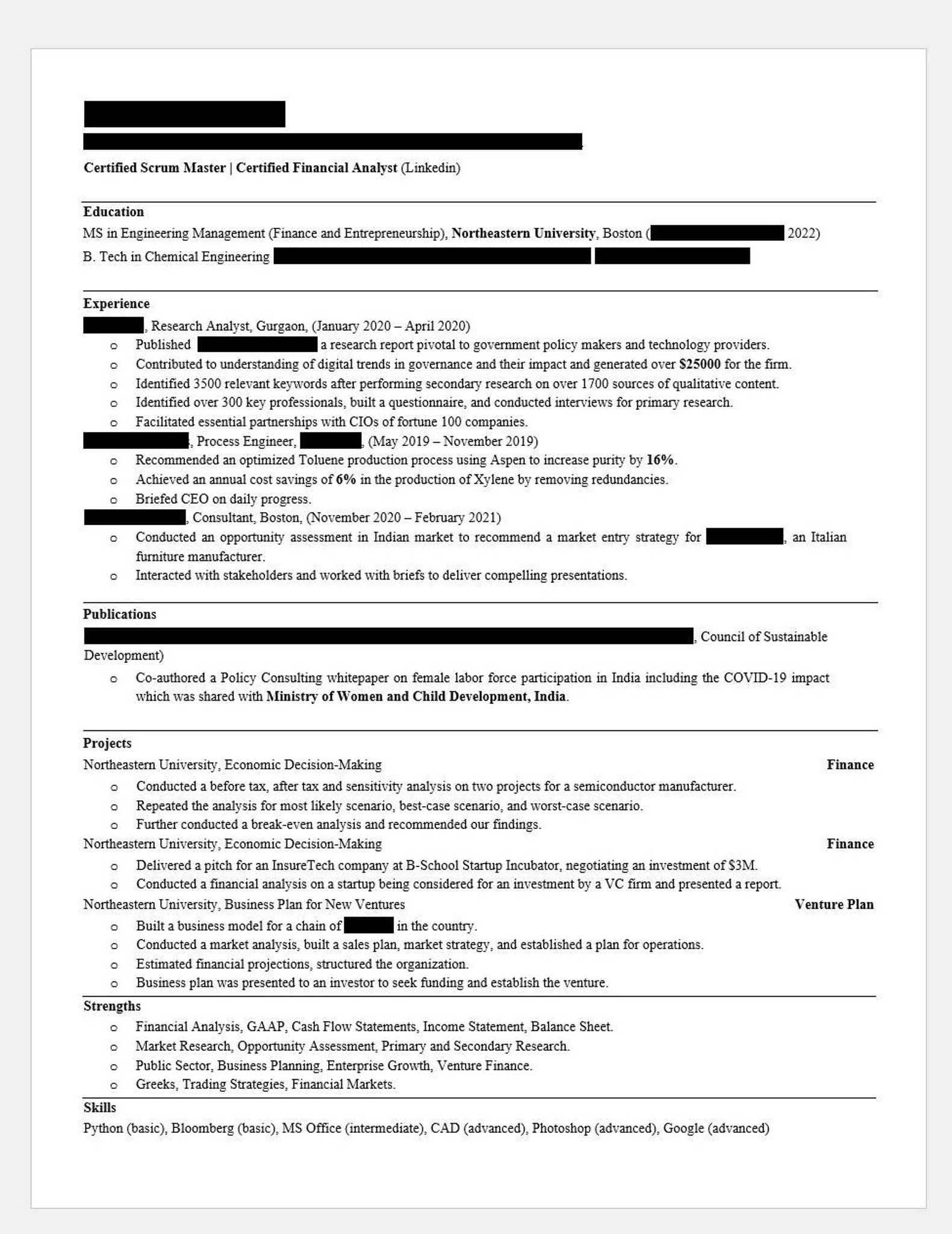 Hi all, Need some feedback on my resume which I r... | Fishbowl