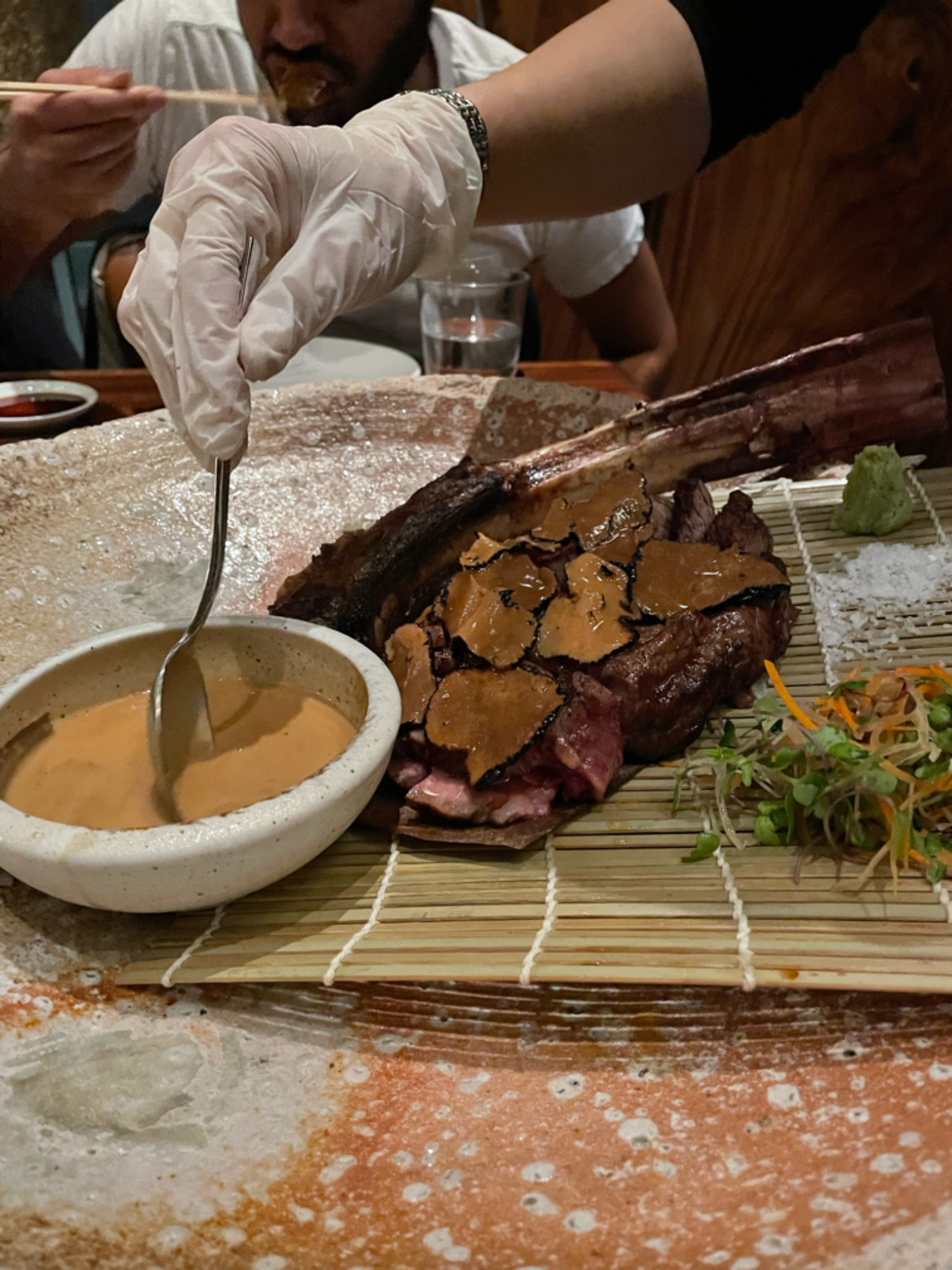 Tomahawk rib eye with black truffles | Fishbowl