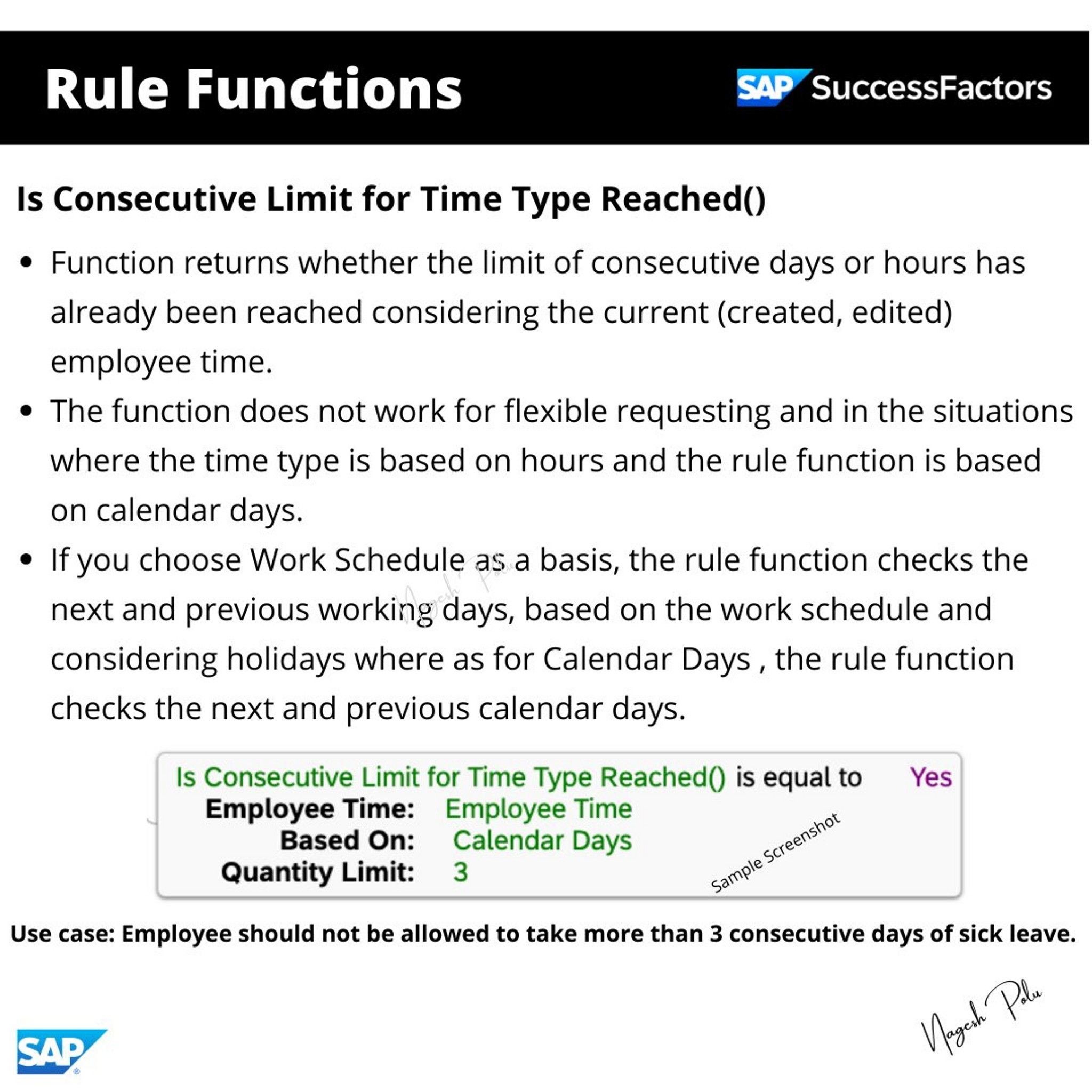 Is Consecutive Limit for the Time Type Reached () ... | Fishbowl