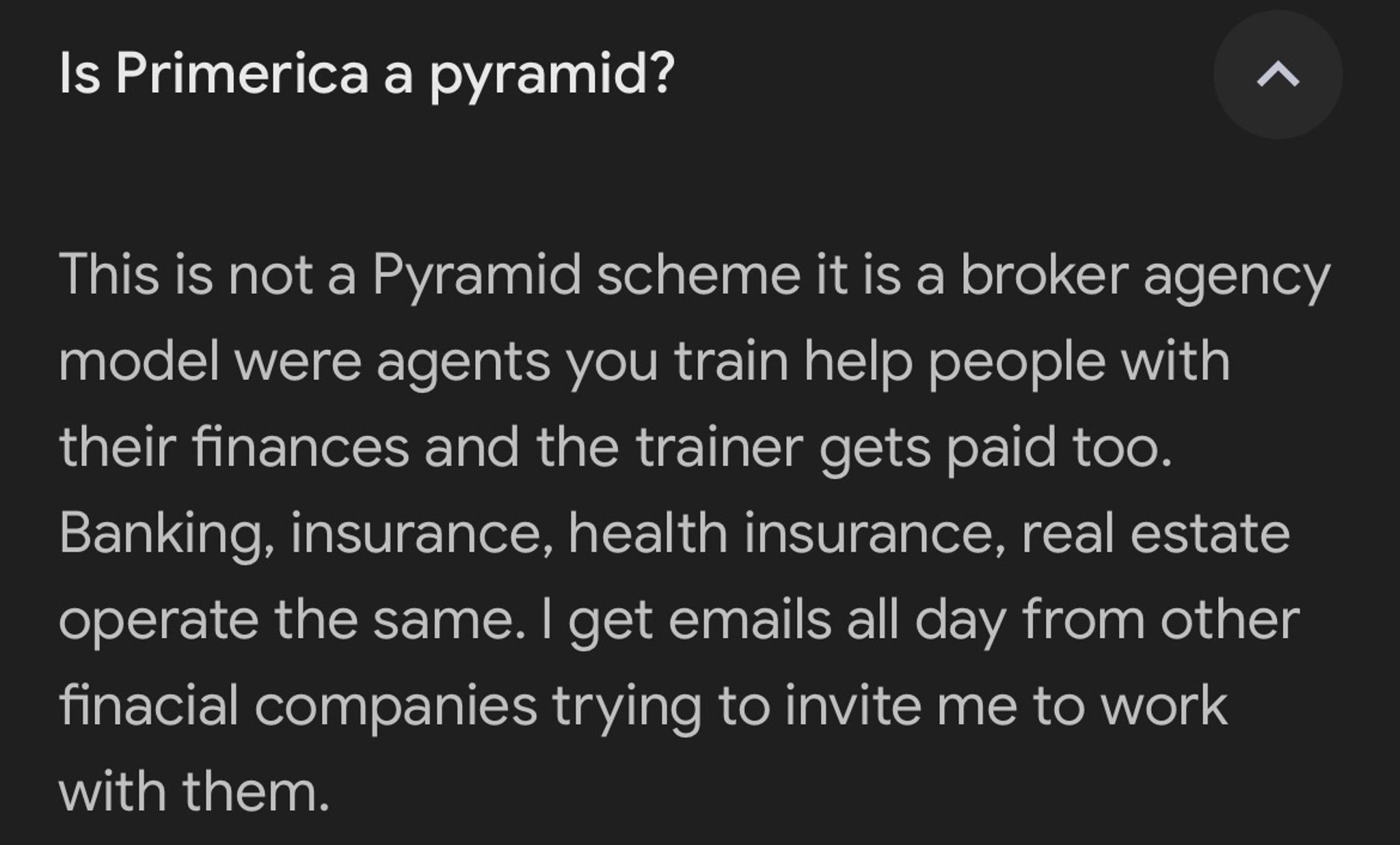 Is anyone working at Primerica in Canada. I receiv... | Fishbowl