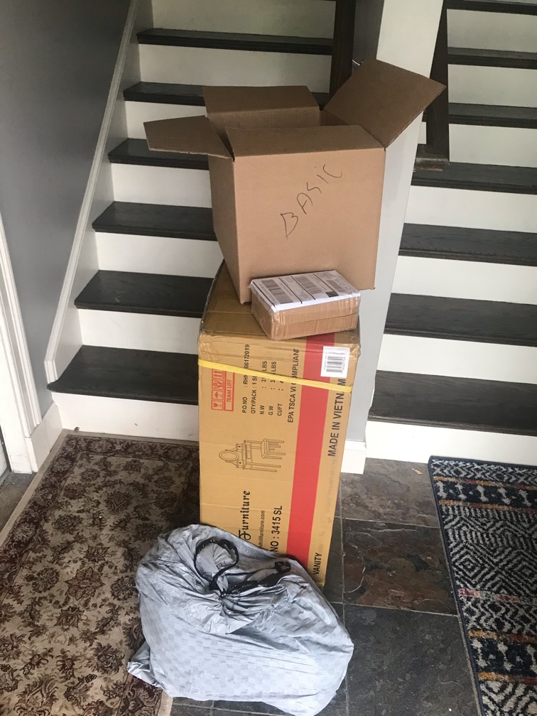 This huge package has been sitting in my condo communal hallway (front ...