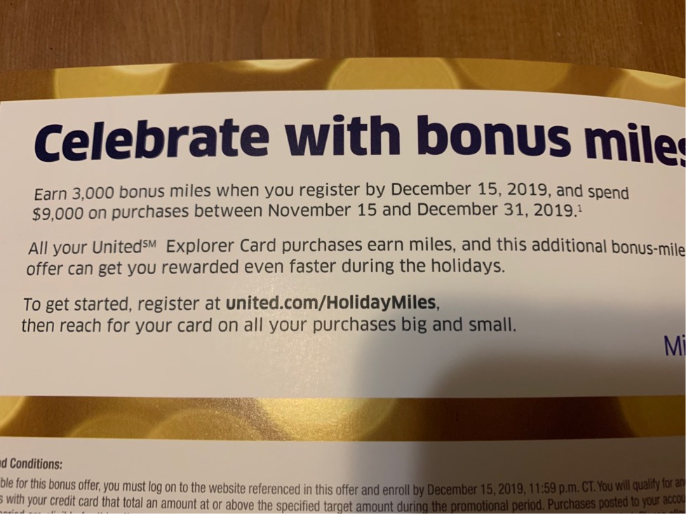 3000 bonus miles if you spend $9000 in a month and... | Fishbowl