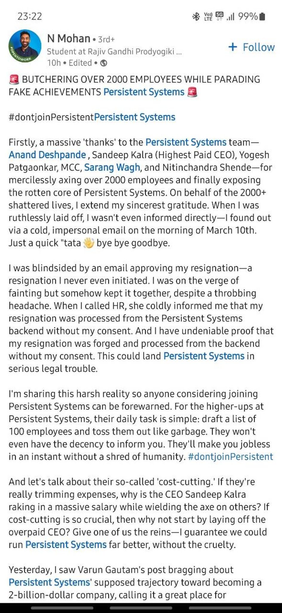 Persistent Systems Ltd bowl | Glassdoor Forum