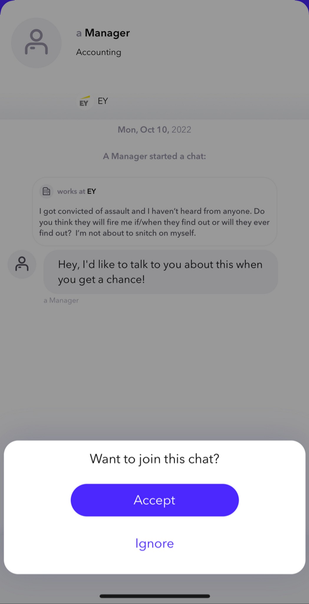 Someone did not read the post correctly. | Fishbowl
