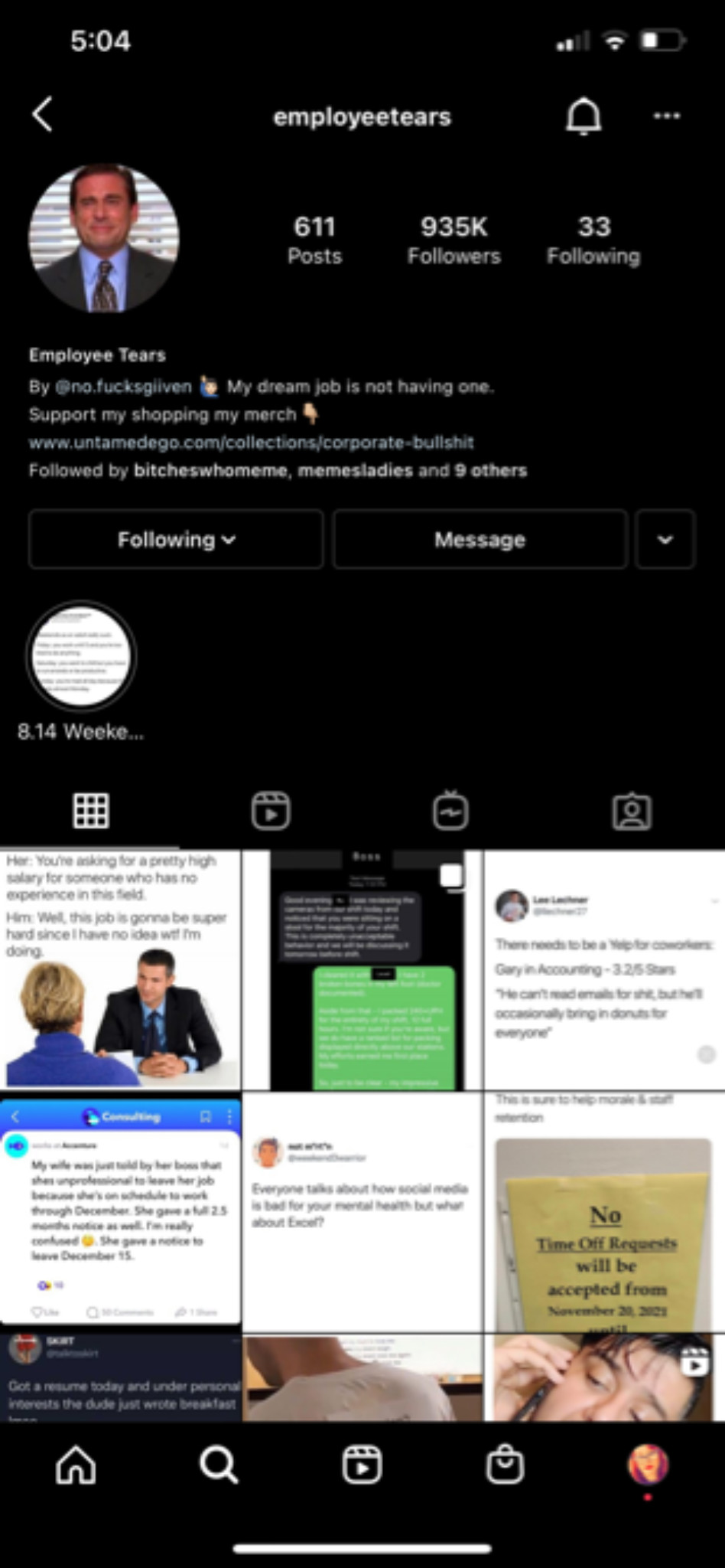 Best HR humor instagram accounts to follow? | Fishbowl