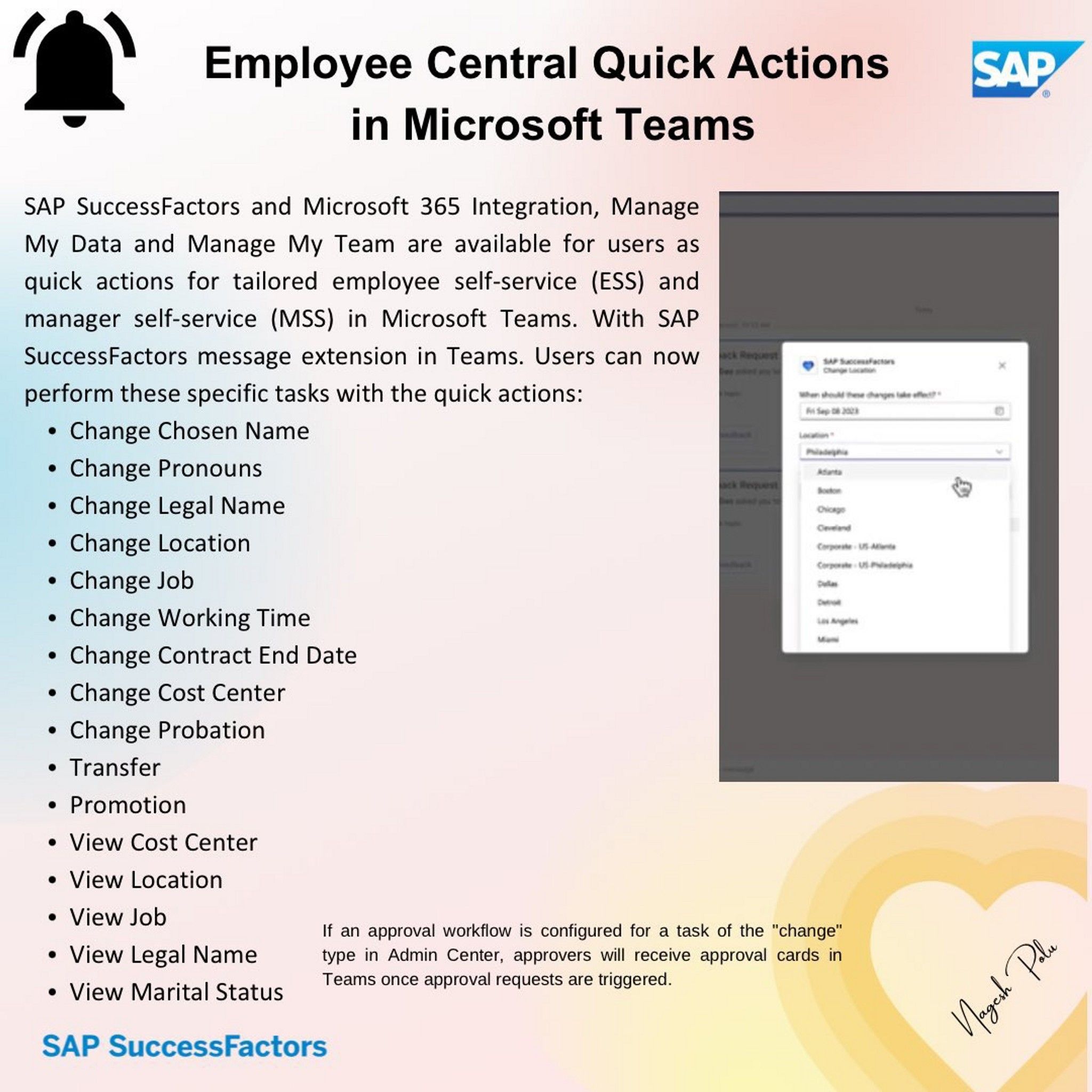 Employee Central Quick Actions in Microsoft Teams ... | Fishbowl