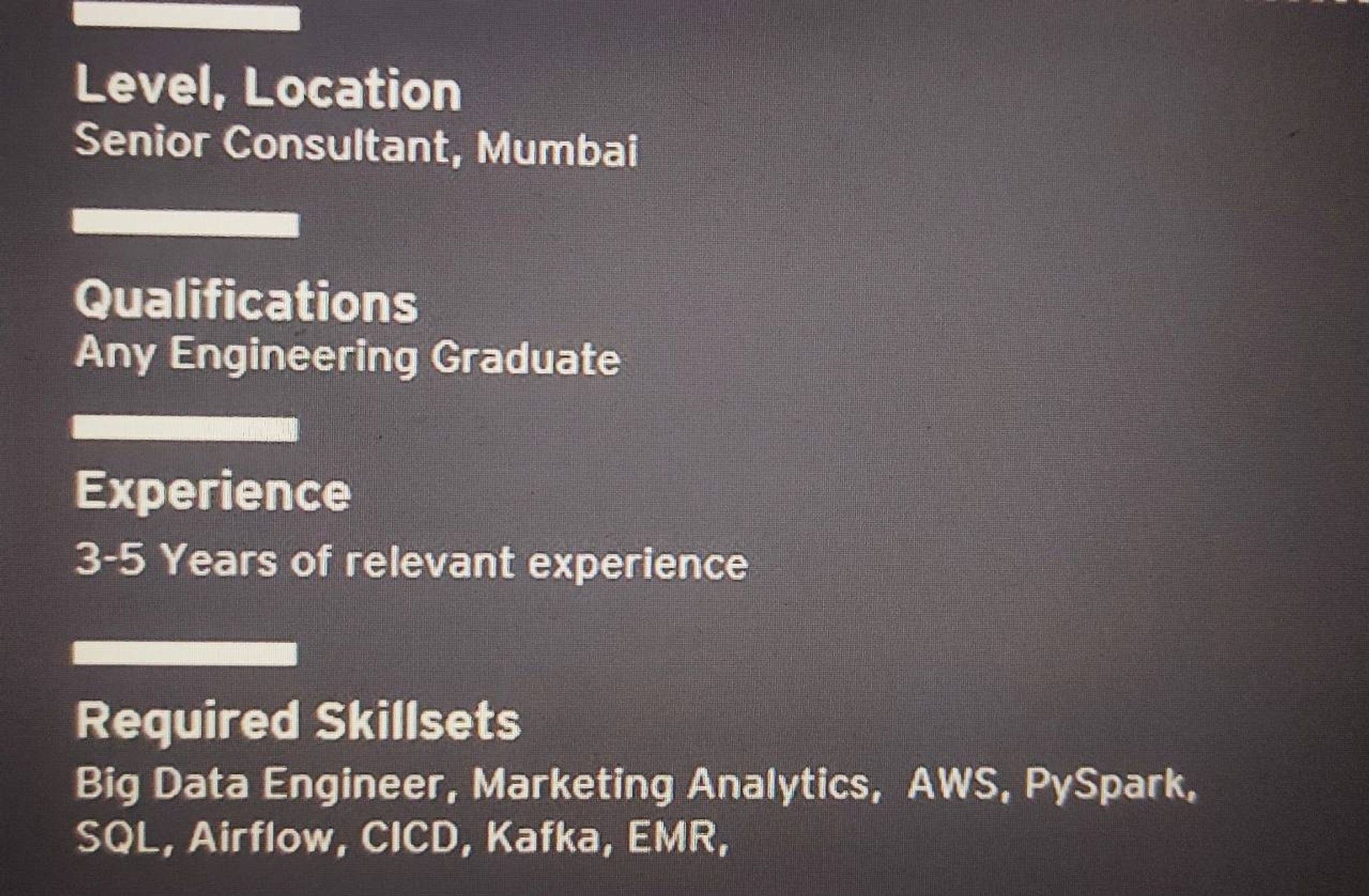 EY is hiring for experienced Data Engineers. Chec... | Fishbowl