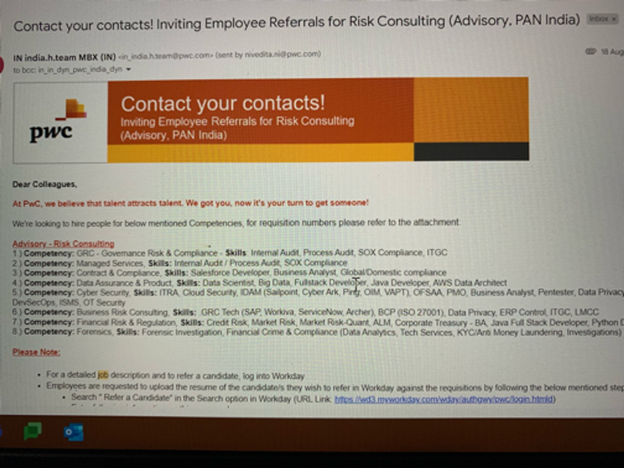 Openings with PwC India . DM for details. | Fishbowl