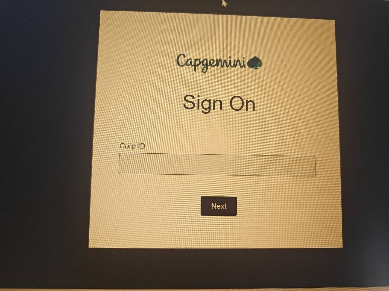 What should be the CORP ID, I am unable to login to talent.capgemini ...