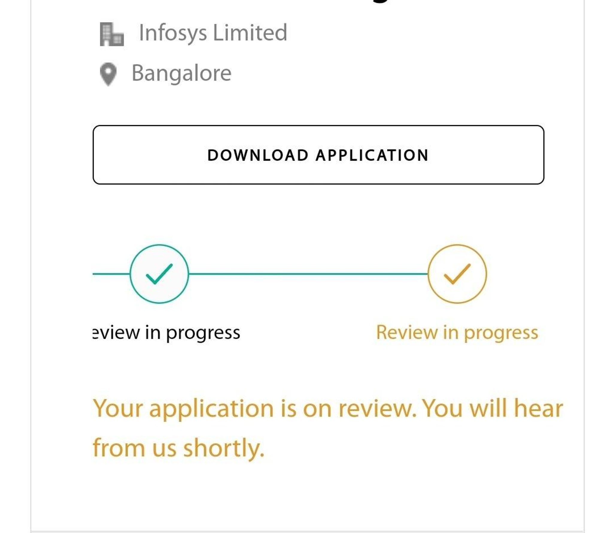 Any one please suggest what it means interview status - Infosys Infosys ...