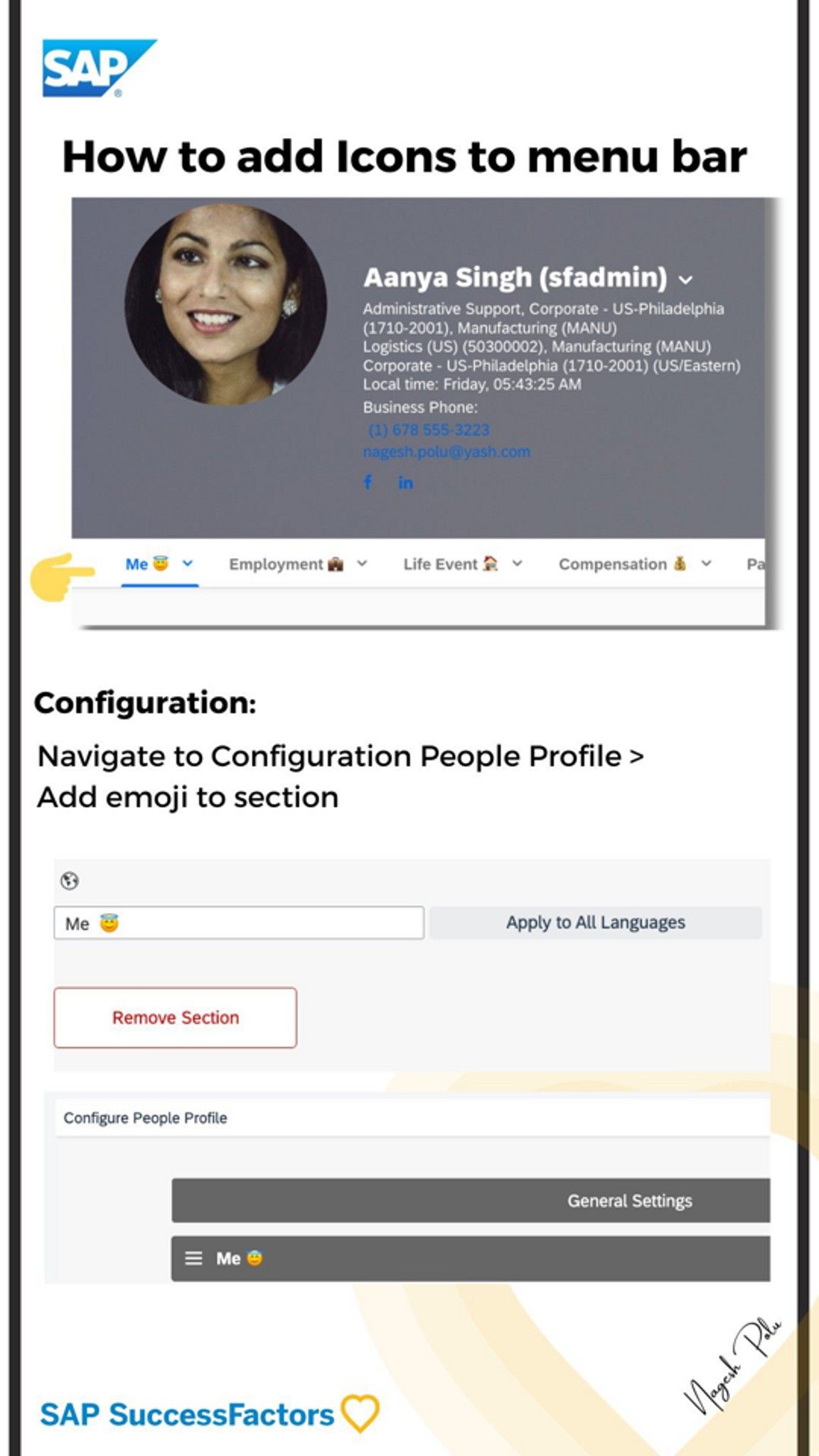 Add emojis to Anchor/Menu bar in SAP SuccessFactor... | Fishbowl