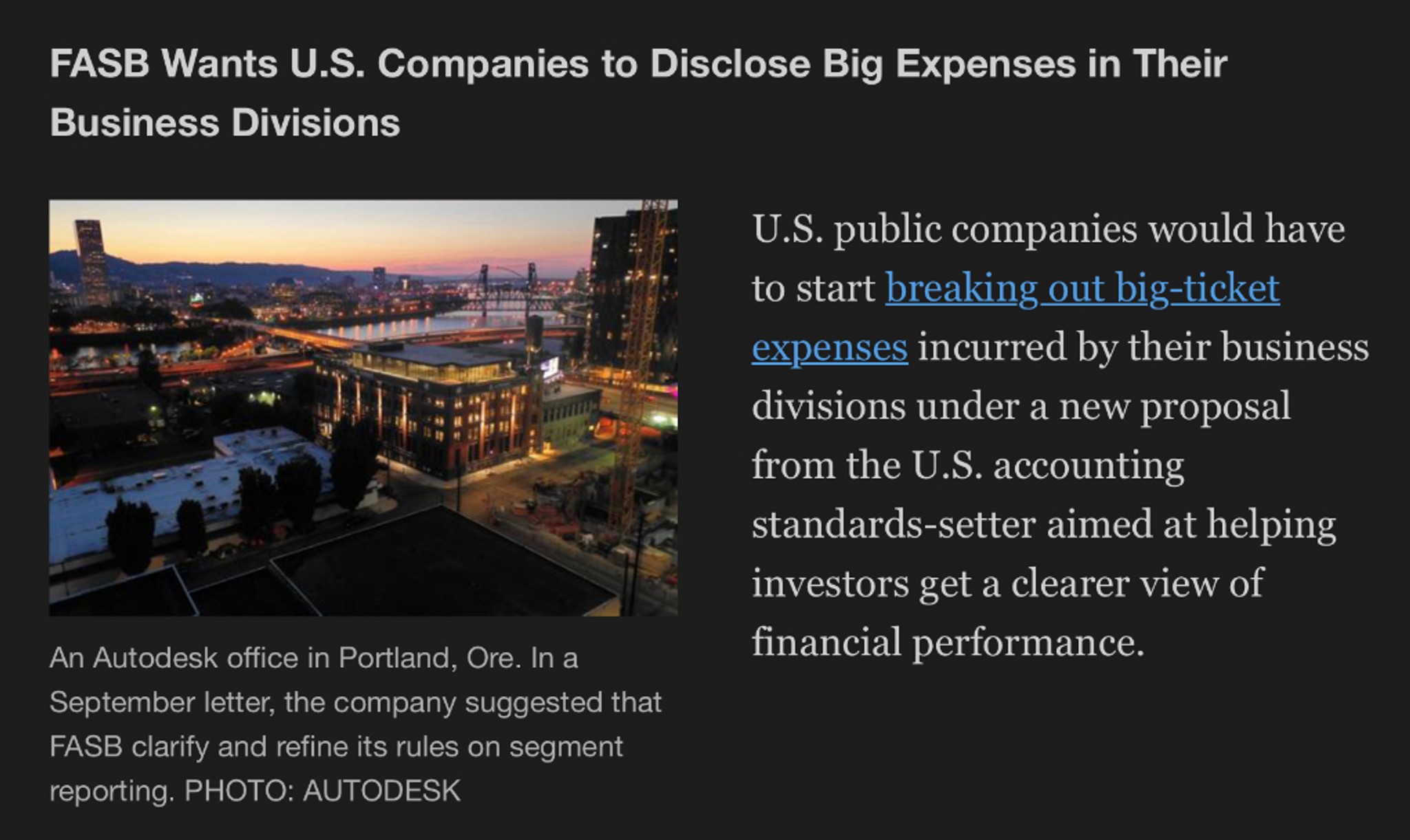 The year is 2035. The FASB has announced it wants US public companies ...