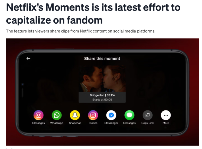 Do you think Netflix's Moments feature will do wel... | Fishbowl