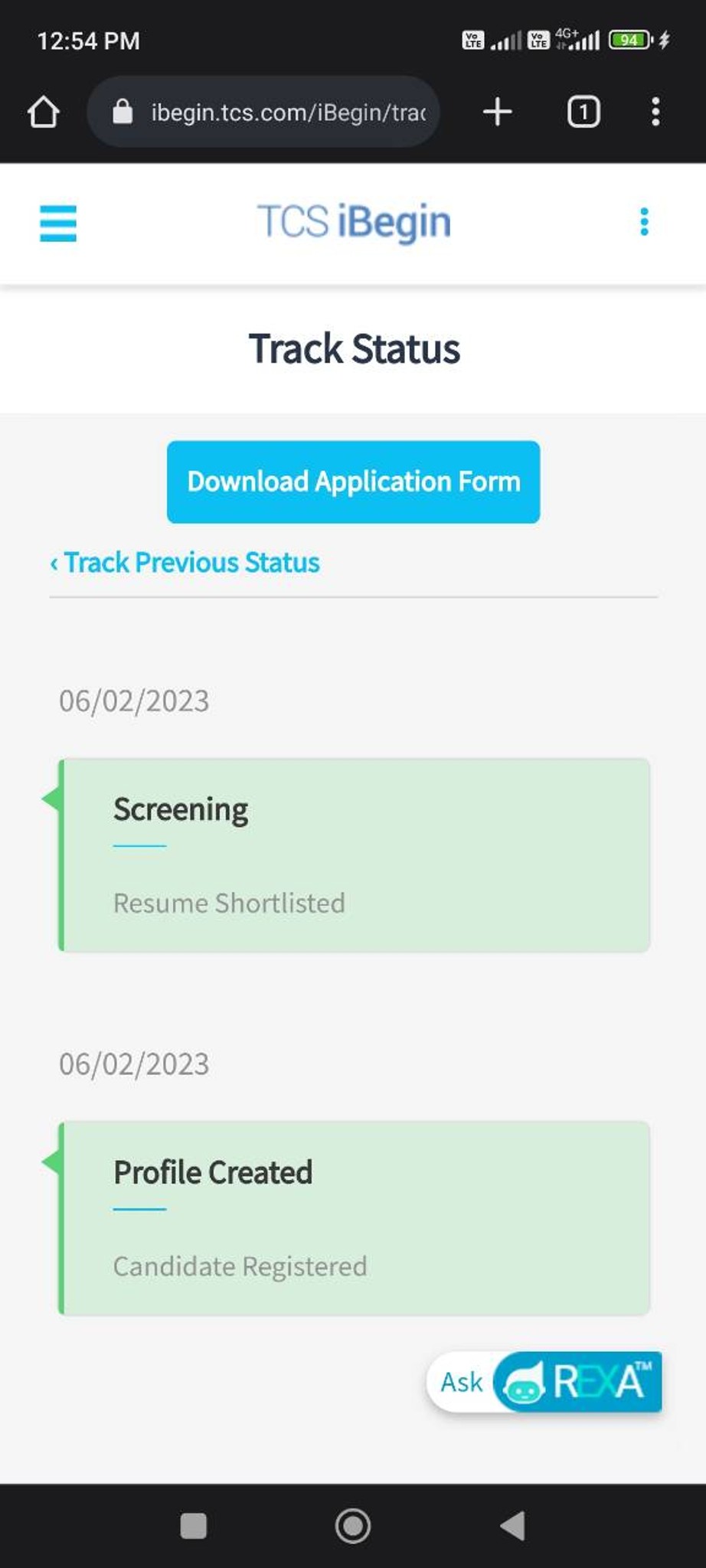 My profile is showing resume shortlisted in TCS Ib... | Fishbowl