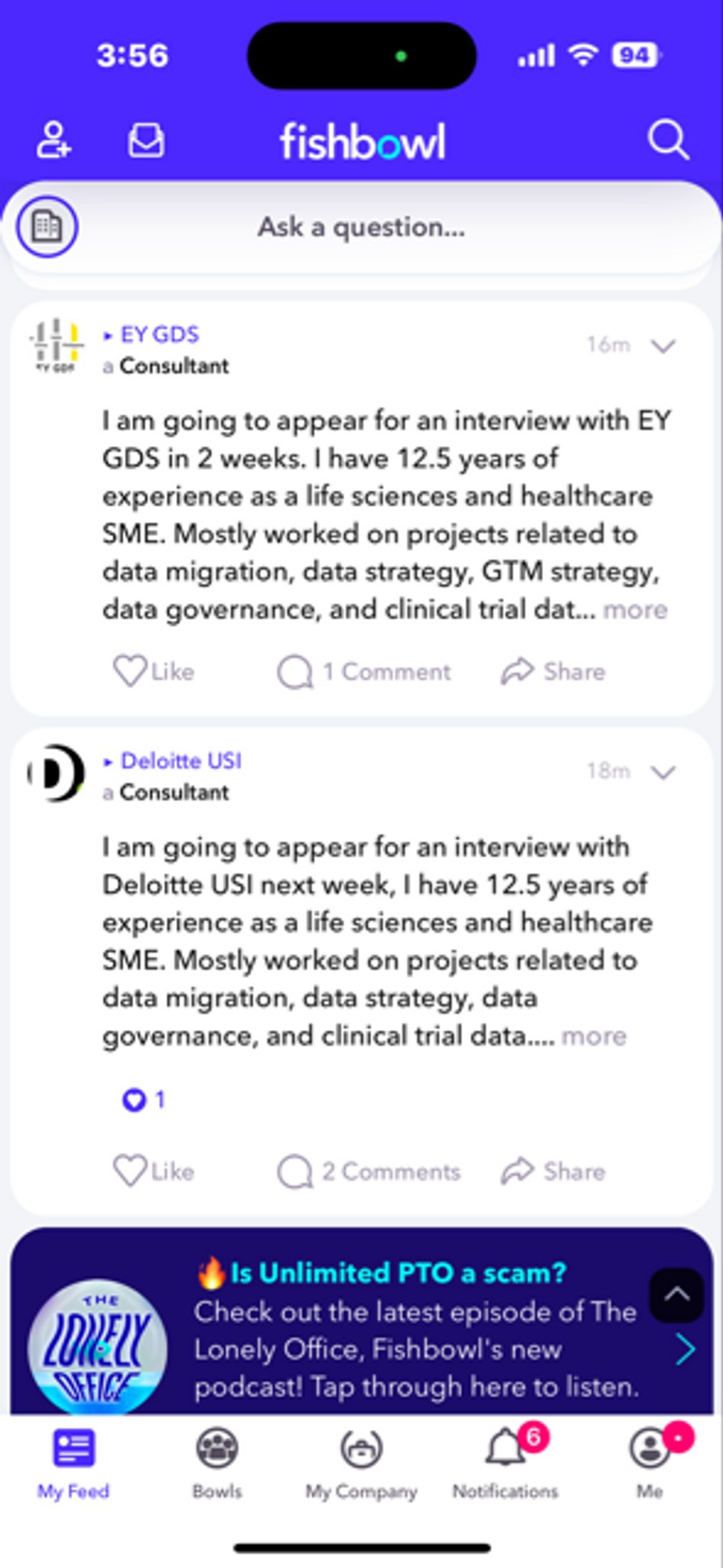 I am going to appear for an interview with EY GDS ... | Fishbowl
