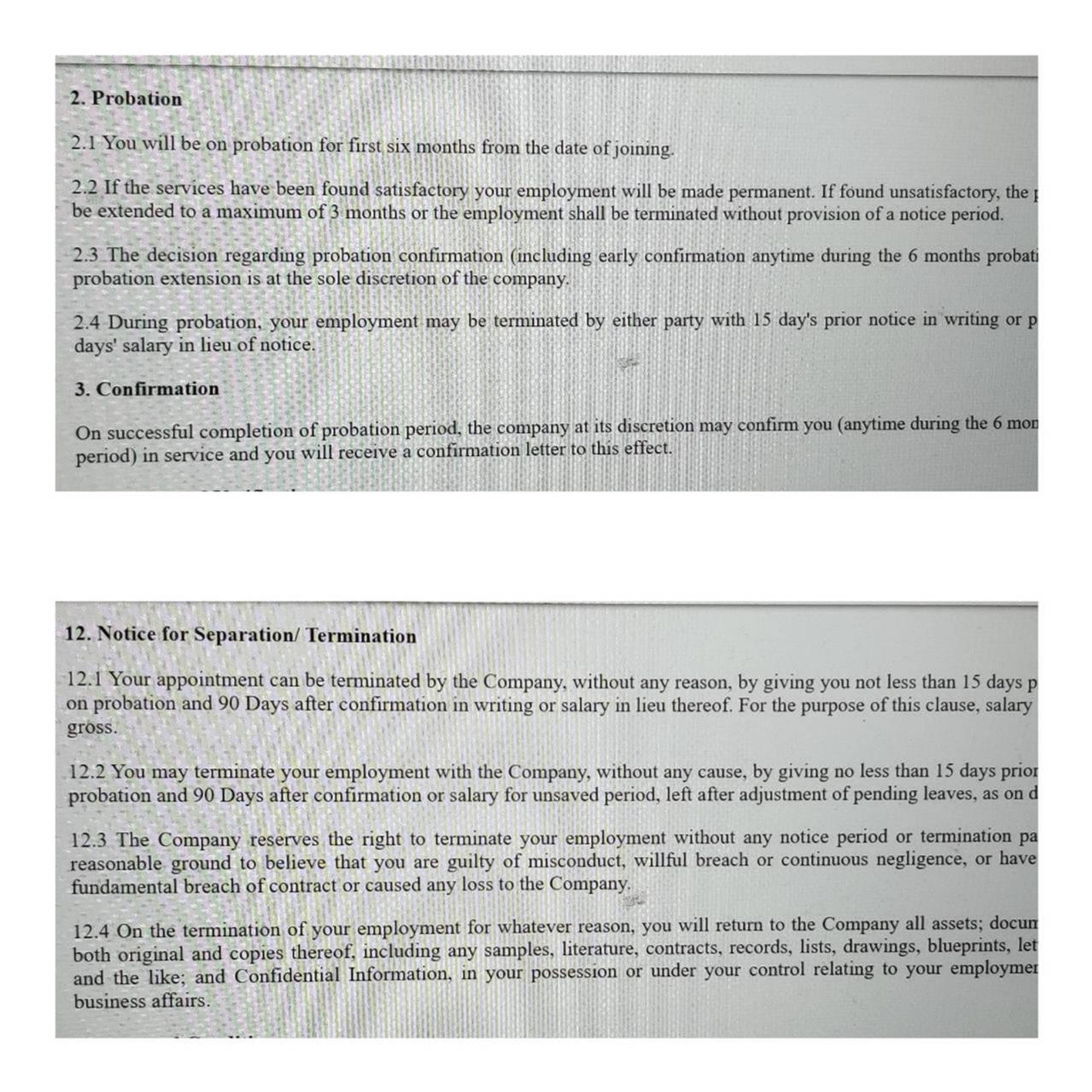 I got an offer recently. Under Probation column & ... | Fishbowl