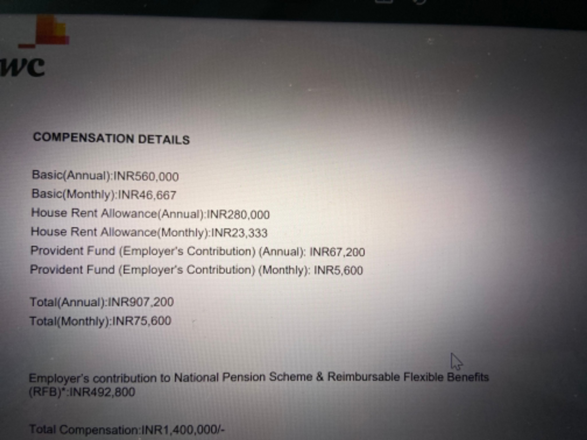 Hi guys, what is this Reimbursable Flexible Benefits ( RFB) component ...