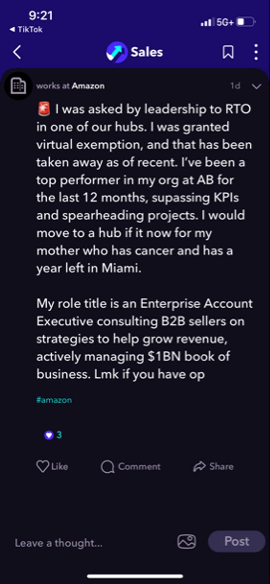 🚨 🚨 Hi there! Amazon recently enforced the RTO m... | Fishbowl