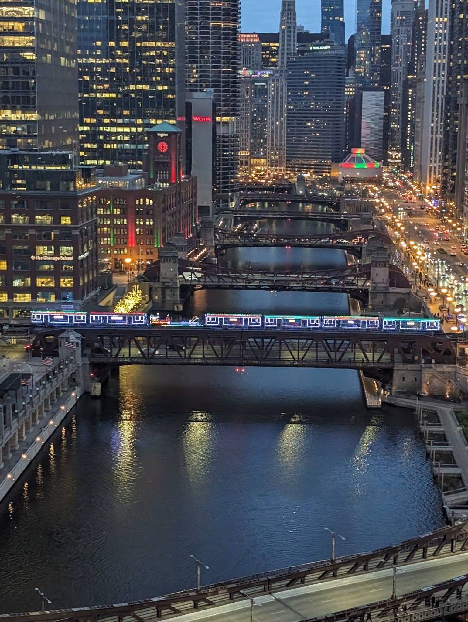 Lucky to spot the CTA holiday train going by and c... | Fishbowl