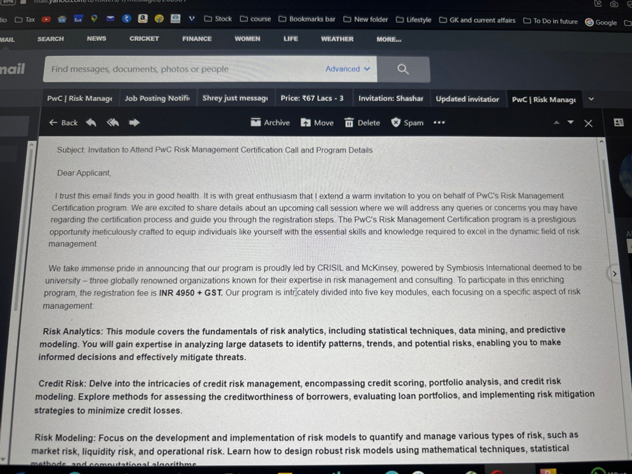 Hello everyone. Is anyone aware of pwc risk manage... | Fishbowl