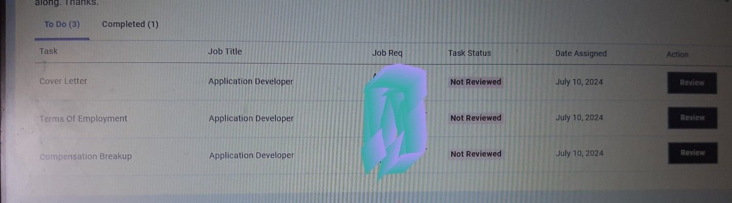 Offer letter missing in accenture workday portal. But,hr is saying "OL ...