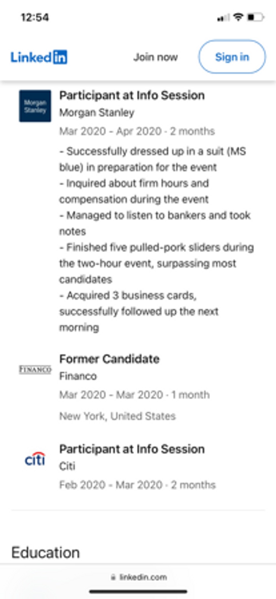 This LinkedIn profile is a meme! 😂 Read the bulle... | Fishbowl