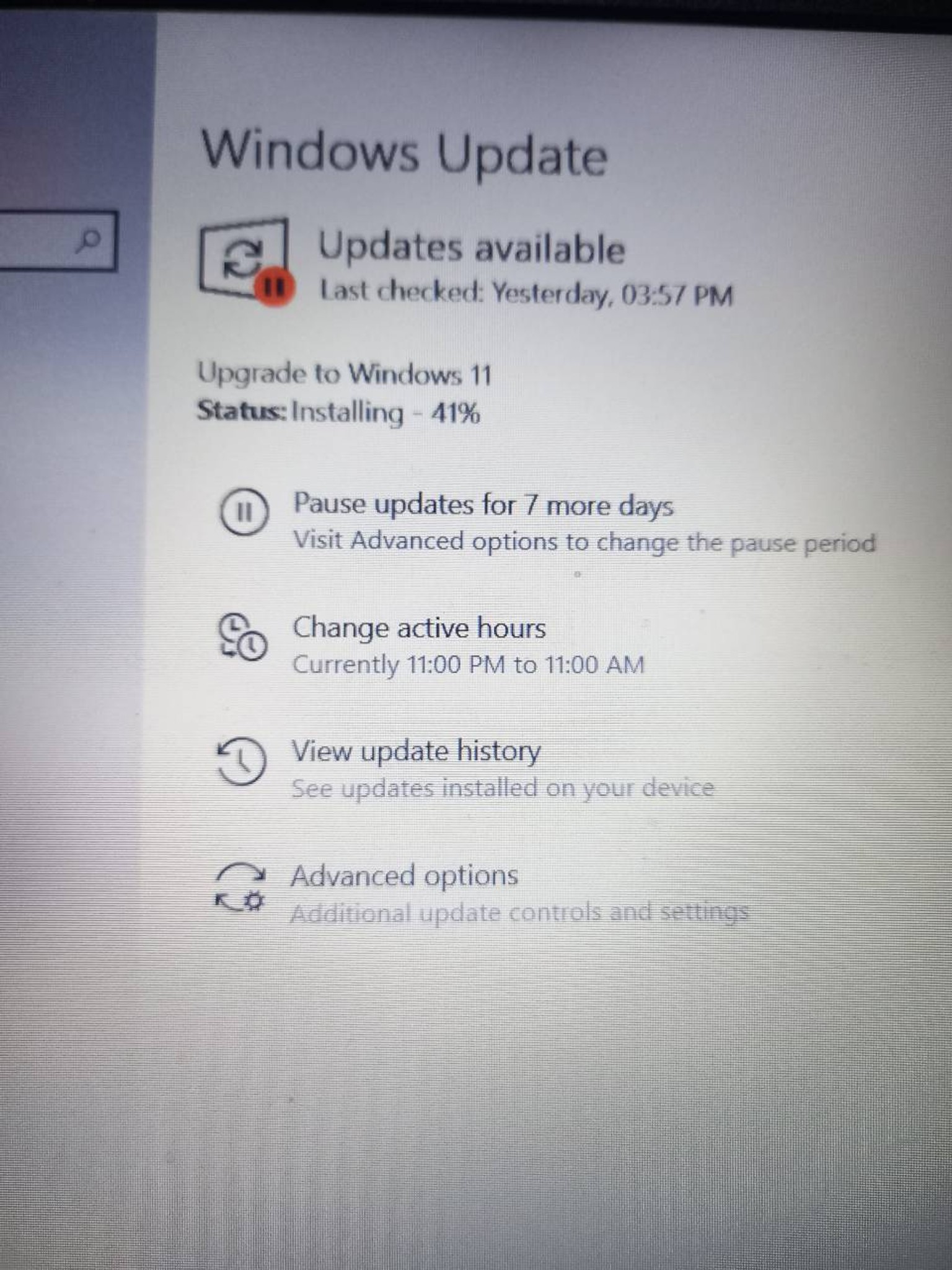 I tried to update my os from windows 10 to windows 11. Everything got downloaded perfectly, but ...