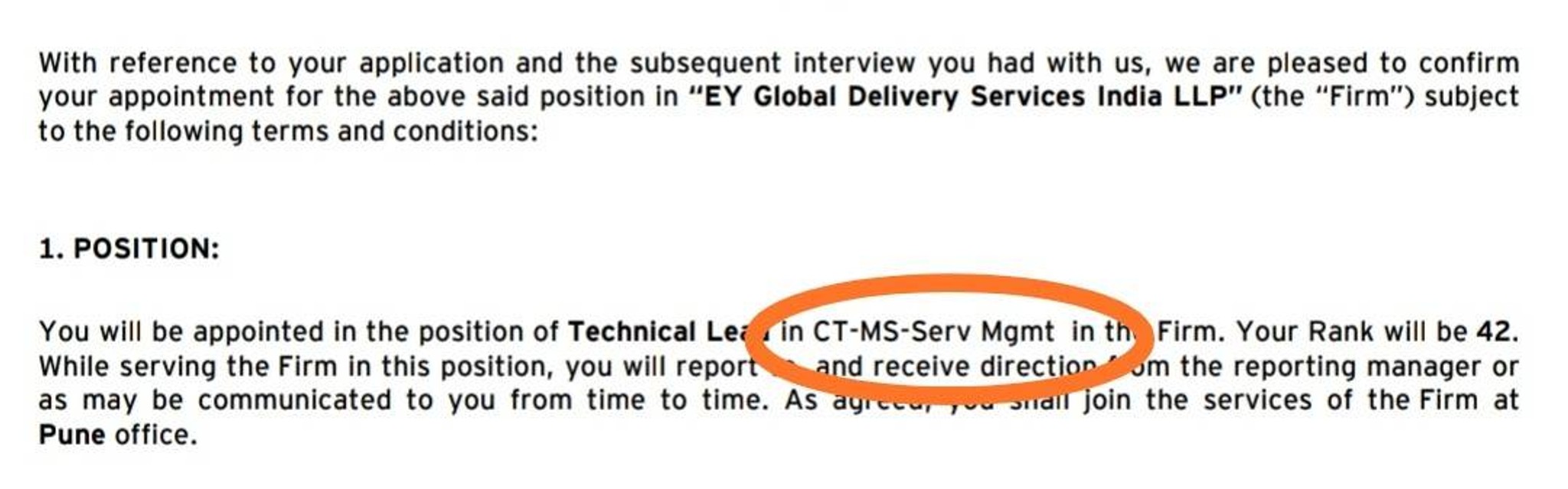 What is means of CT MS Serv Mgmt? EY. Also EY and ... | Fishbowl
