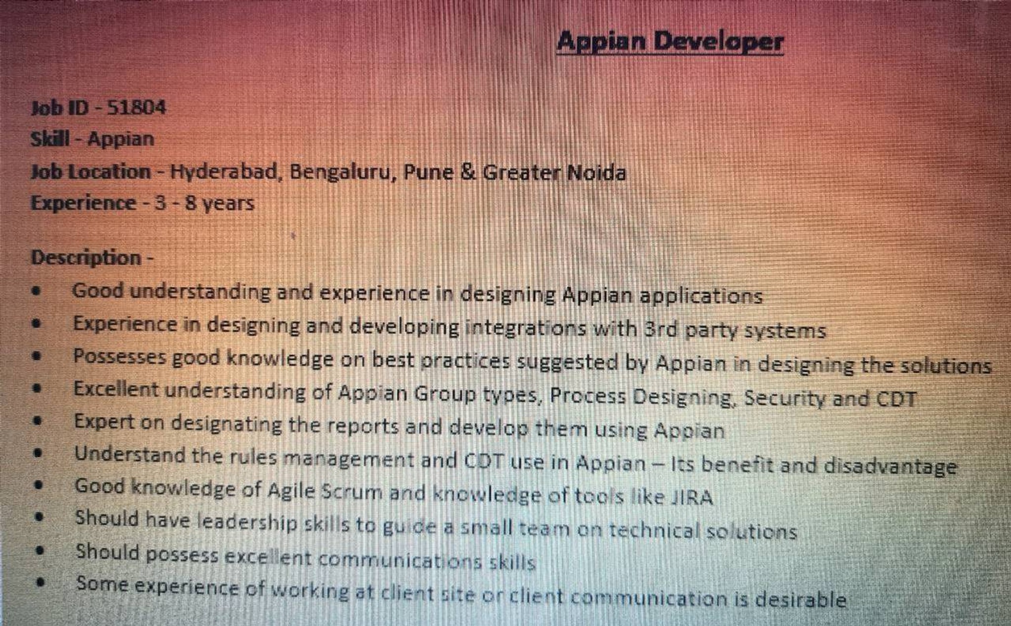 Appian Process Automation bowl | Glassdoor