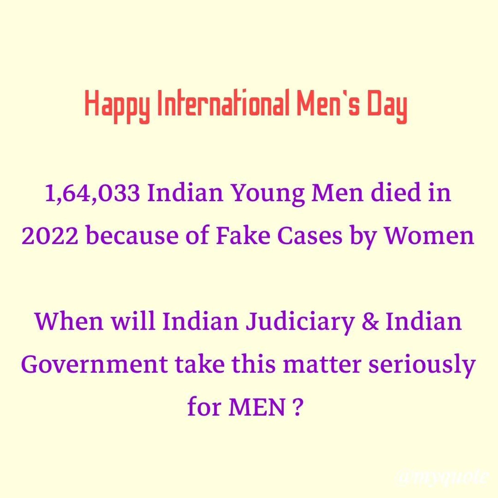 Happy International Men's Day. "STOP THE CRIME AGAINST MEN" "STOP THE ...