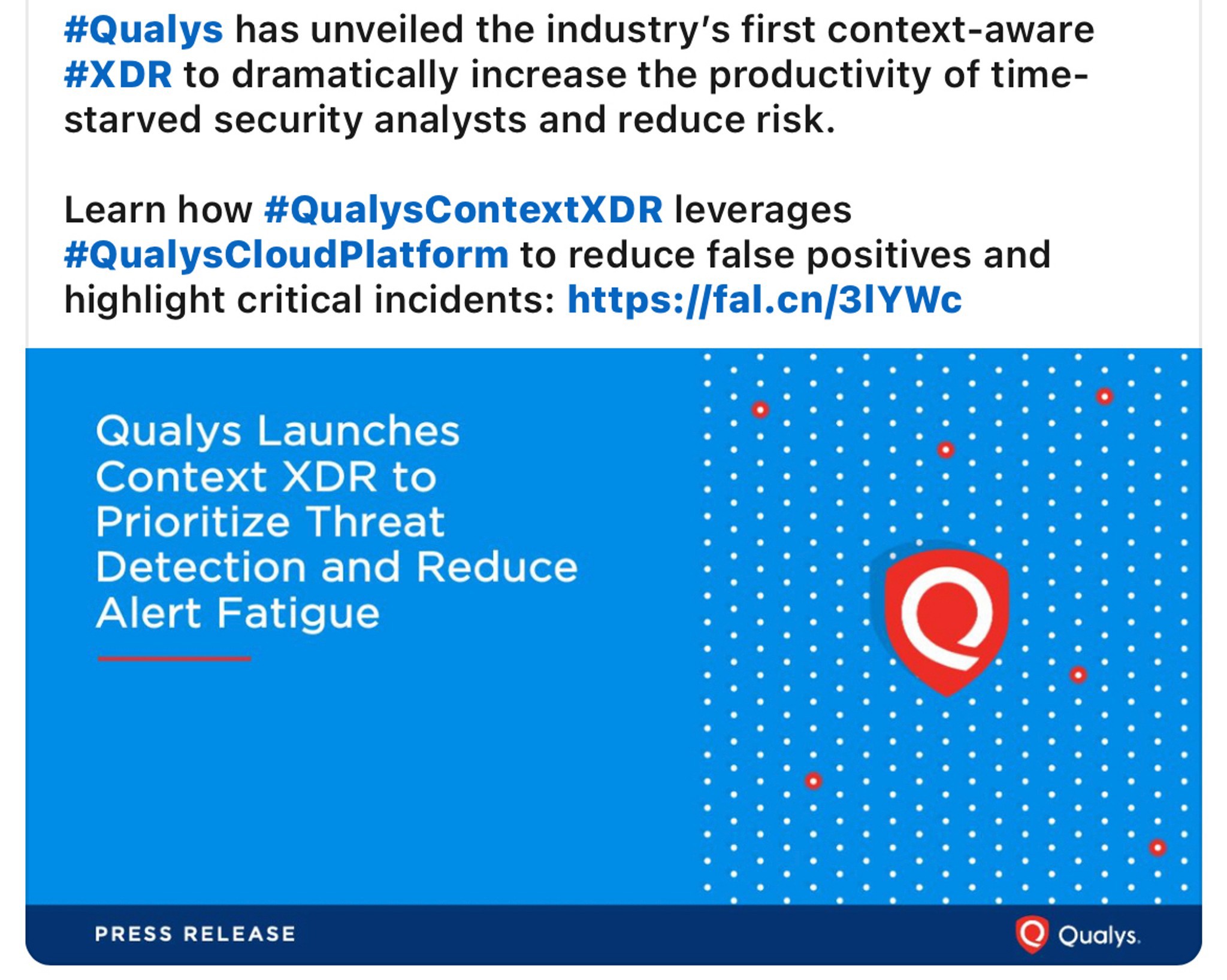 Qualys has unveiled the industry’s first context-a... | Fishbowl