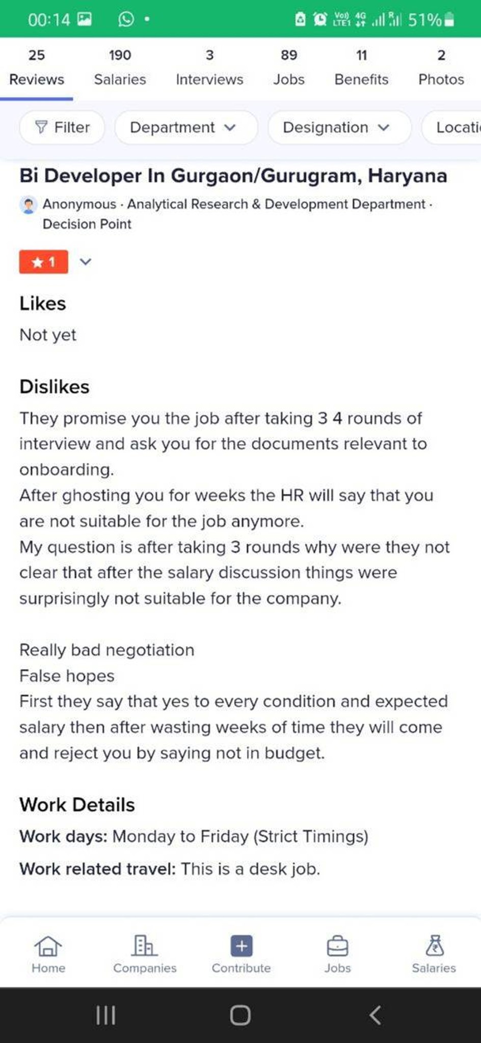 Hi fishes, I interviewed at a company called Decision point analytics ...