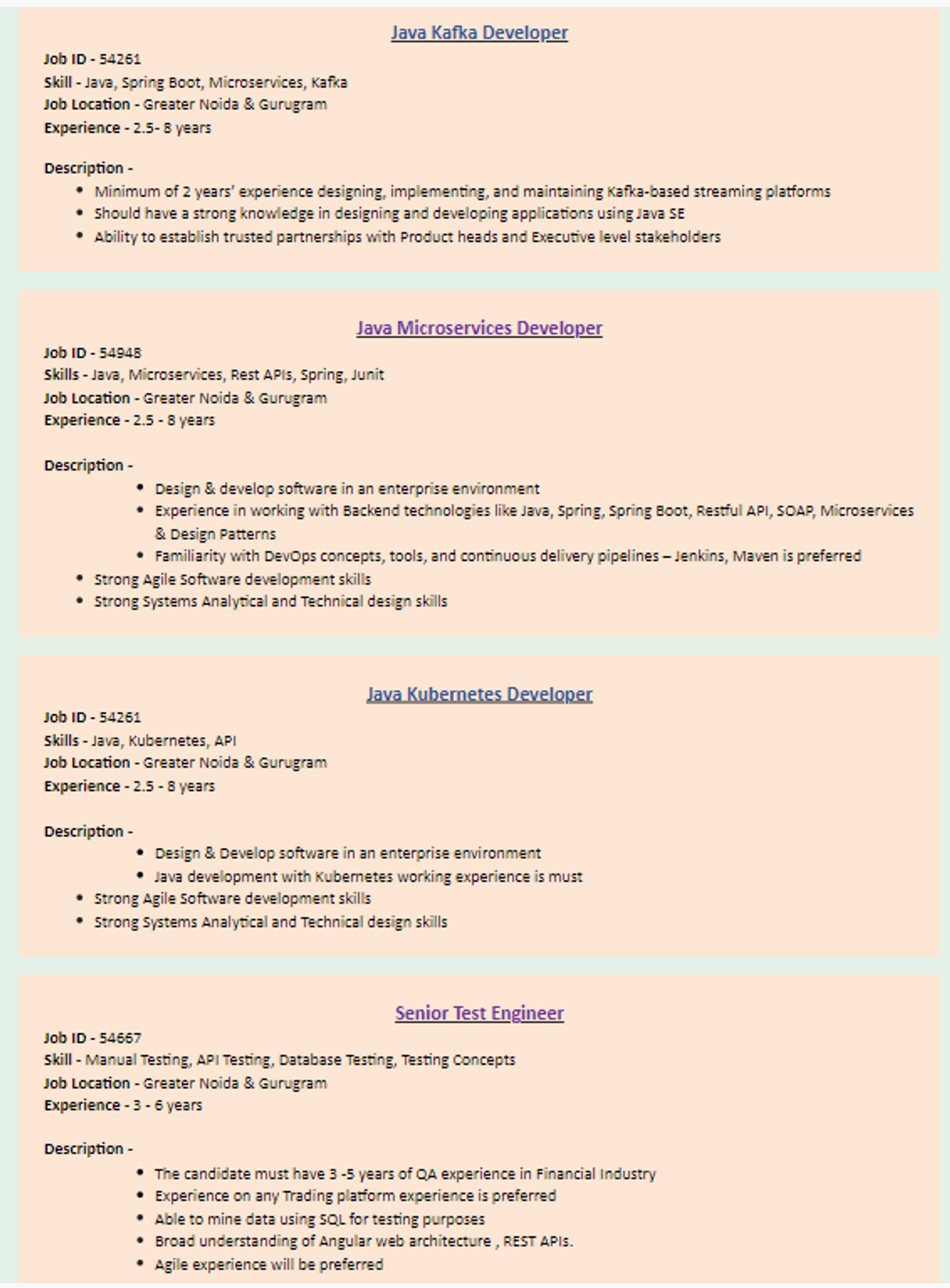 Coforge is hiring for below positions. Mail on ... | Fishbowl