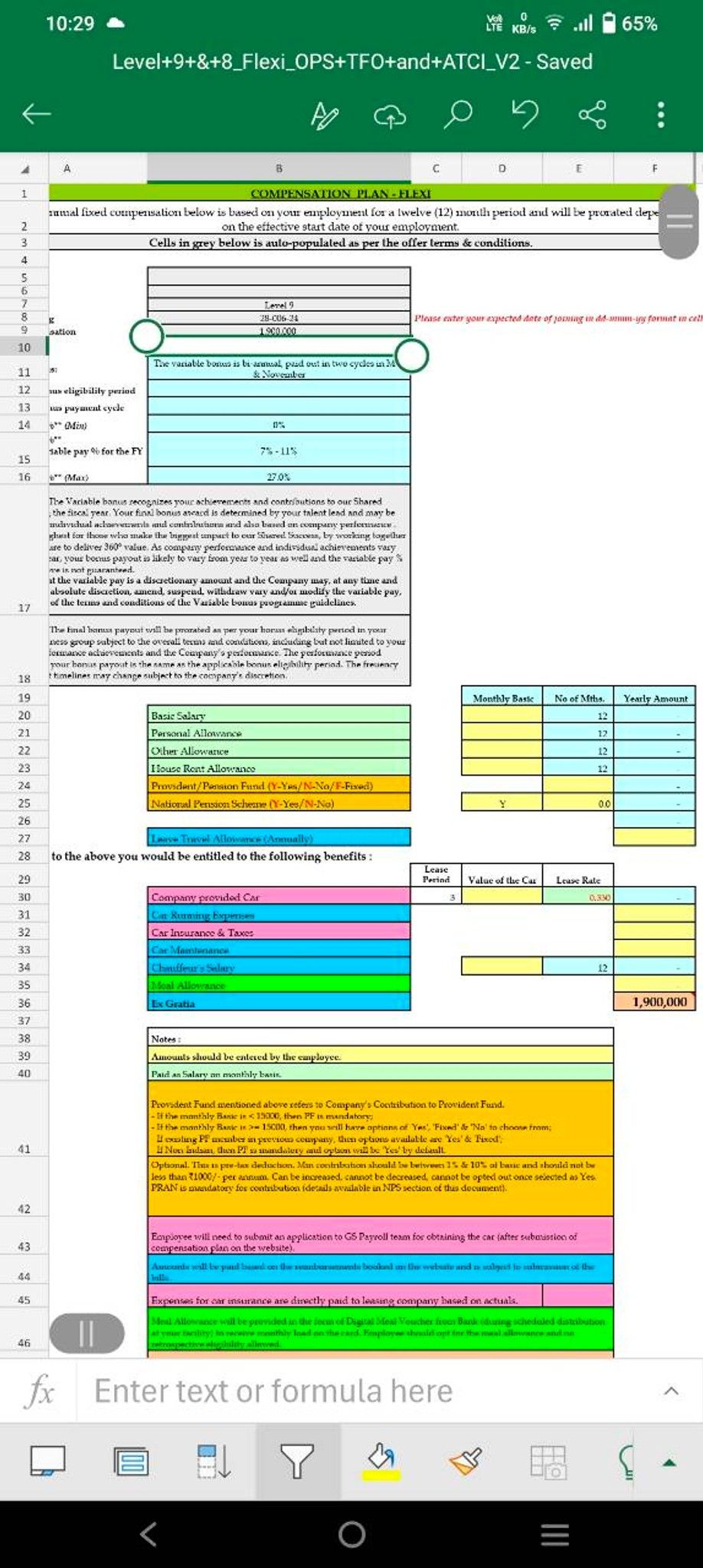 How to fill the compensation plan . Kindly guide .... | Fishbowl