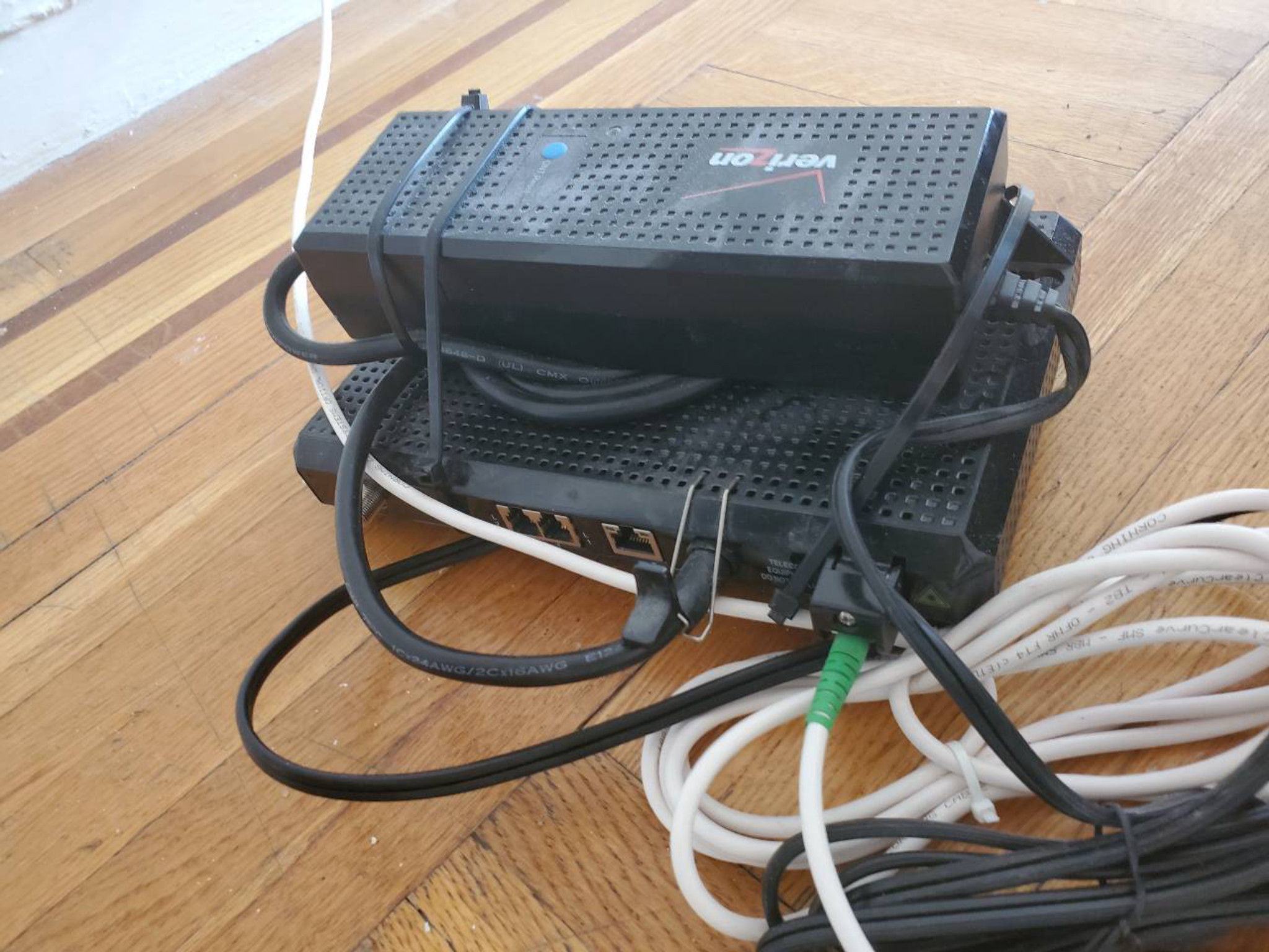 Previous tenant left their Verizon black box thing... | Fishbowl