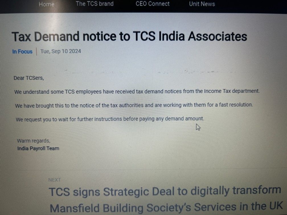 Did anyone at TCS got this rectification issue in ... | Fishbowl