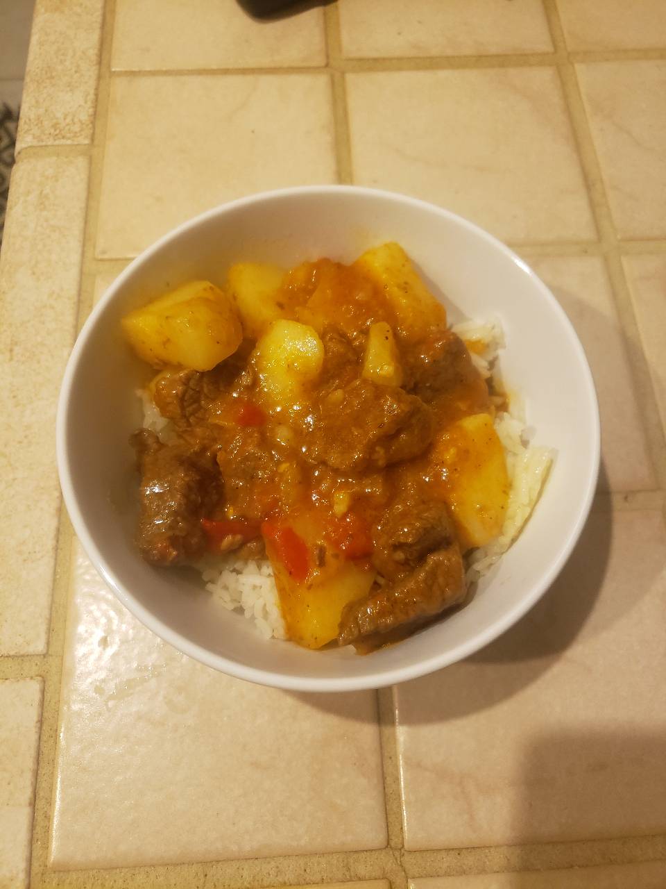 I made my abuela's carne con papas recipe for the first time. Served ...