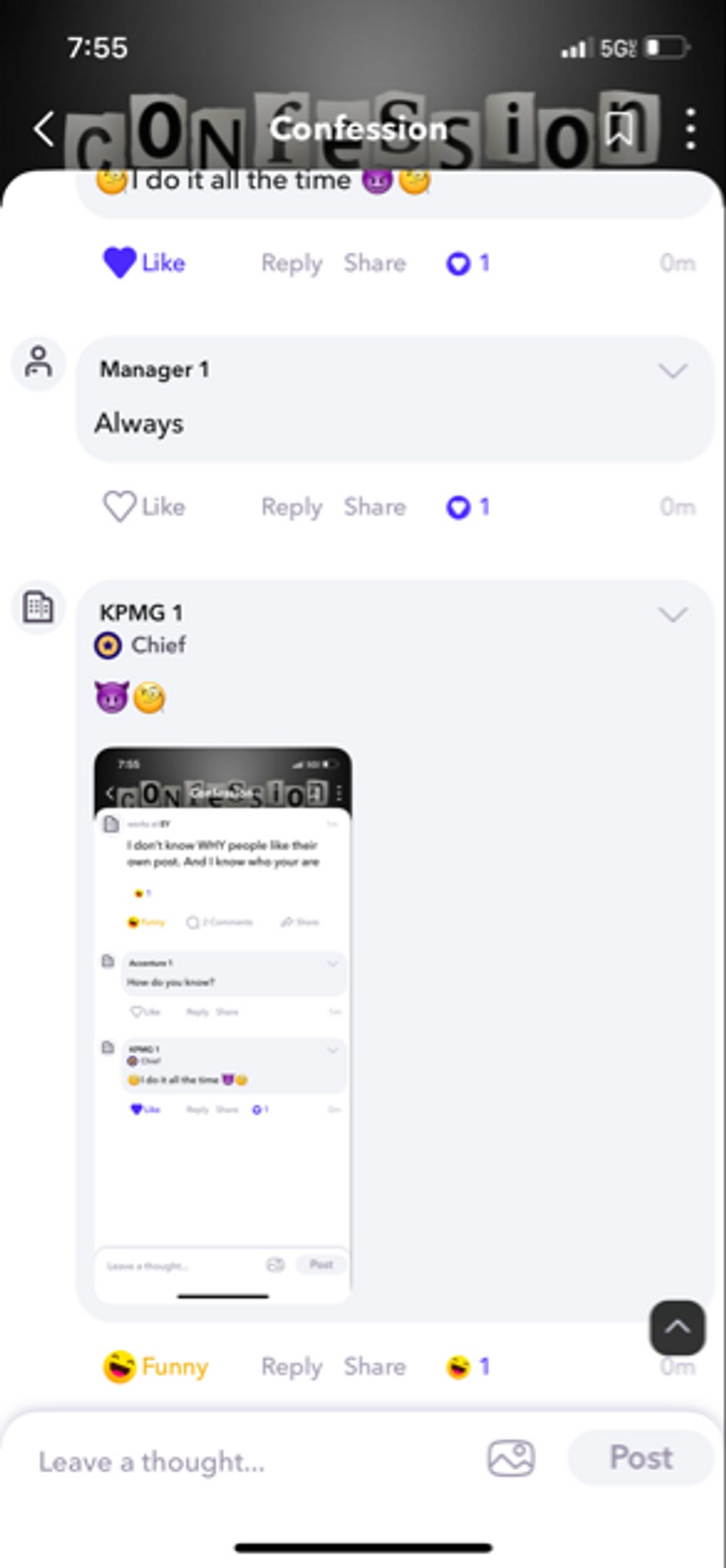 I don’t know WHY people like their own post. And I... | Fishbowl