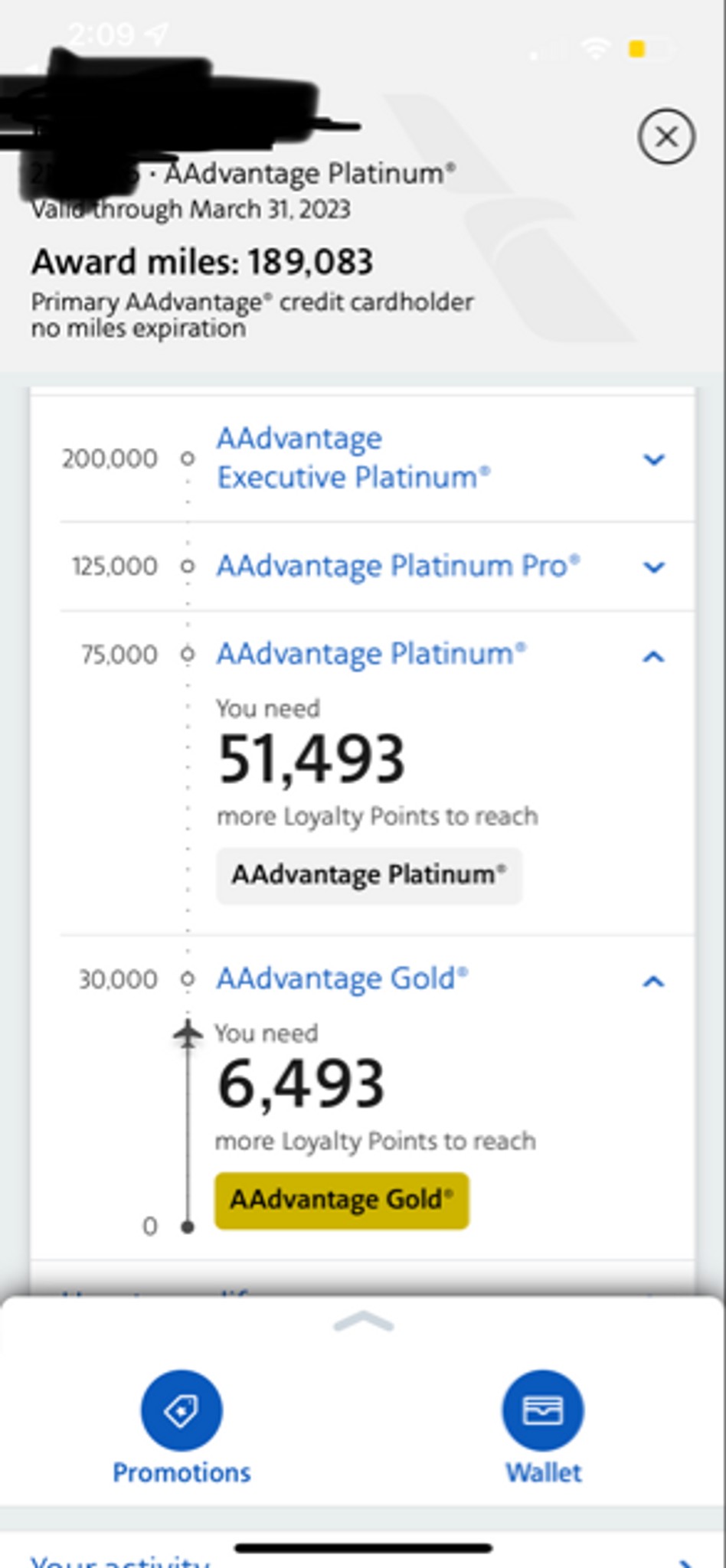My AA platinum status expires on March 2023. I have platinum status ...