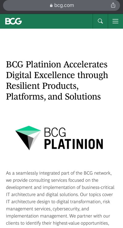 What work does BCG Platinion do? Are they owned by... | Fishbowl