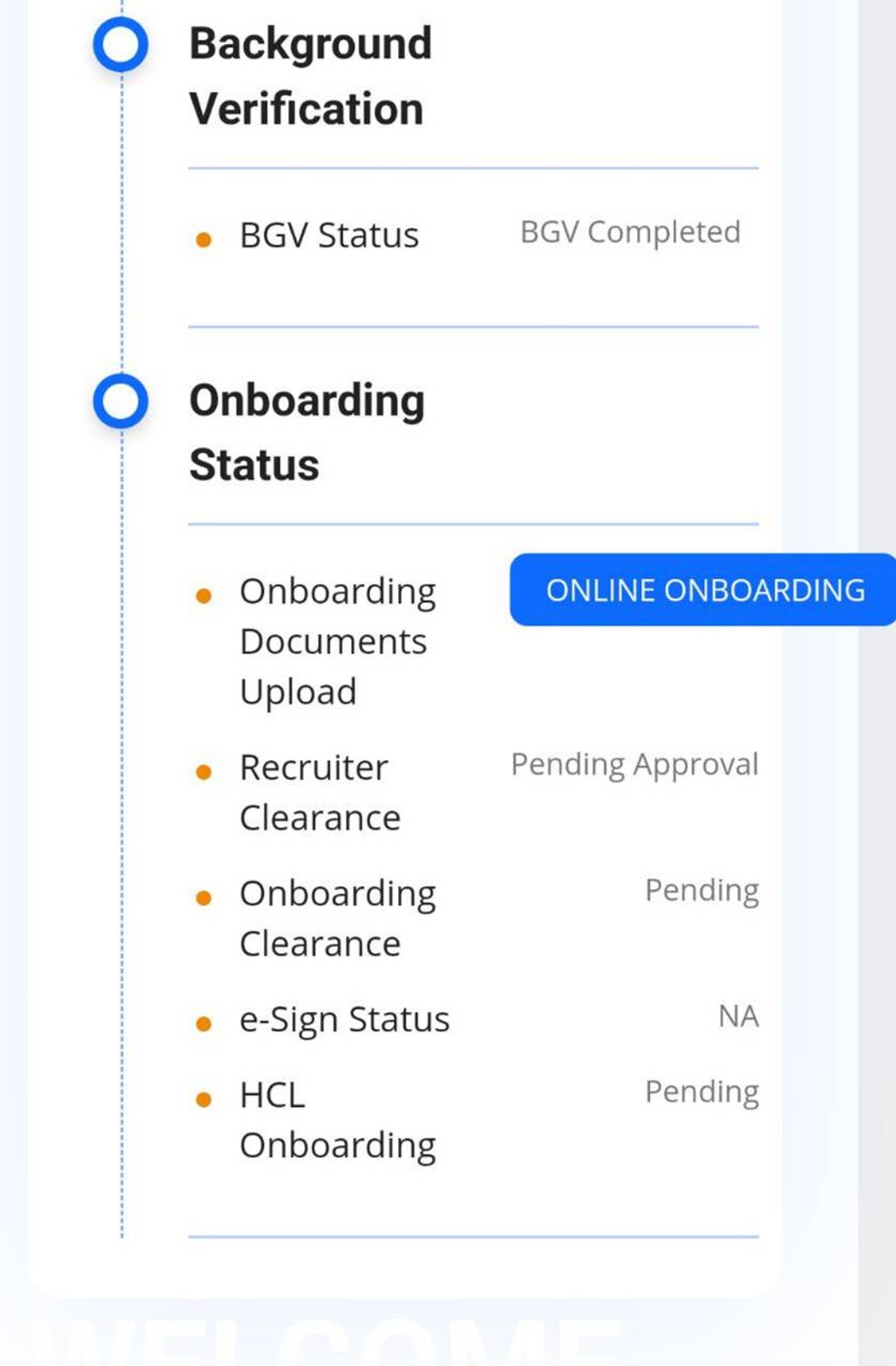 Joining data in HCL is 7th of March but my employee id and esign is not ...