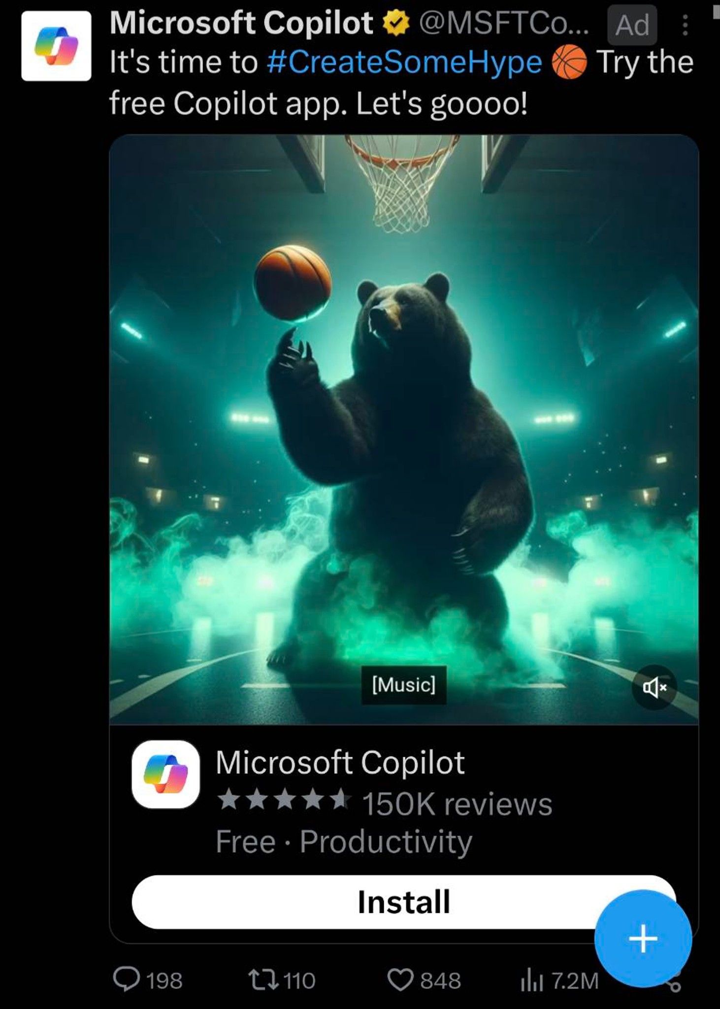 Saw this ad on X for Microsoft Co pilot. It's time... | Fishbowl