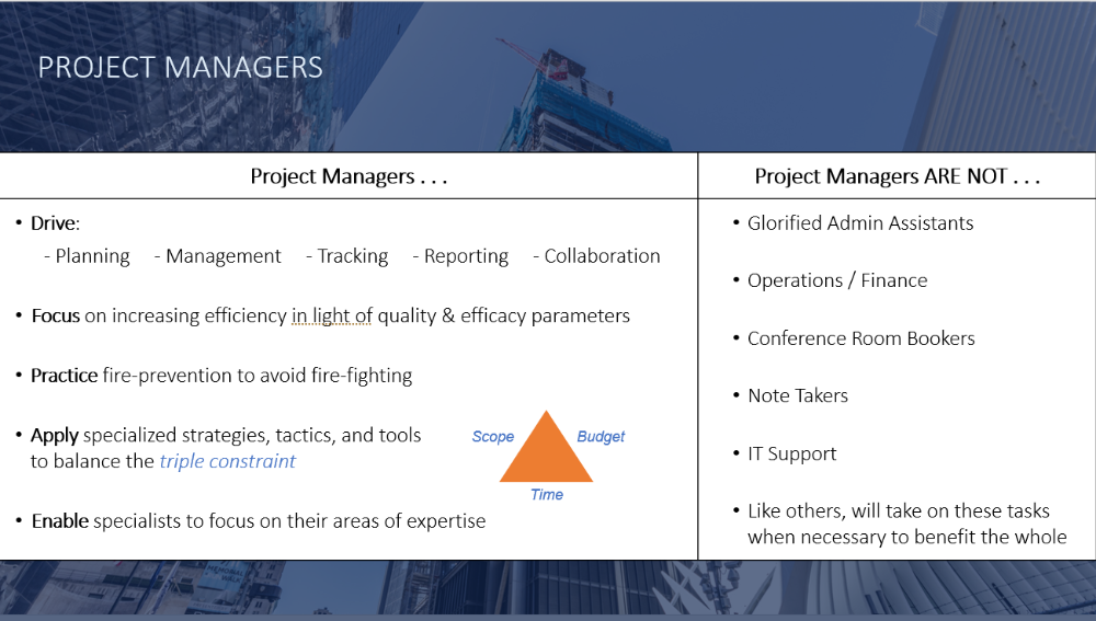 What are things you expect out of your project manager? Anything they ...