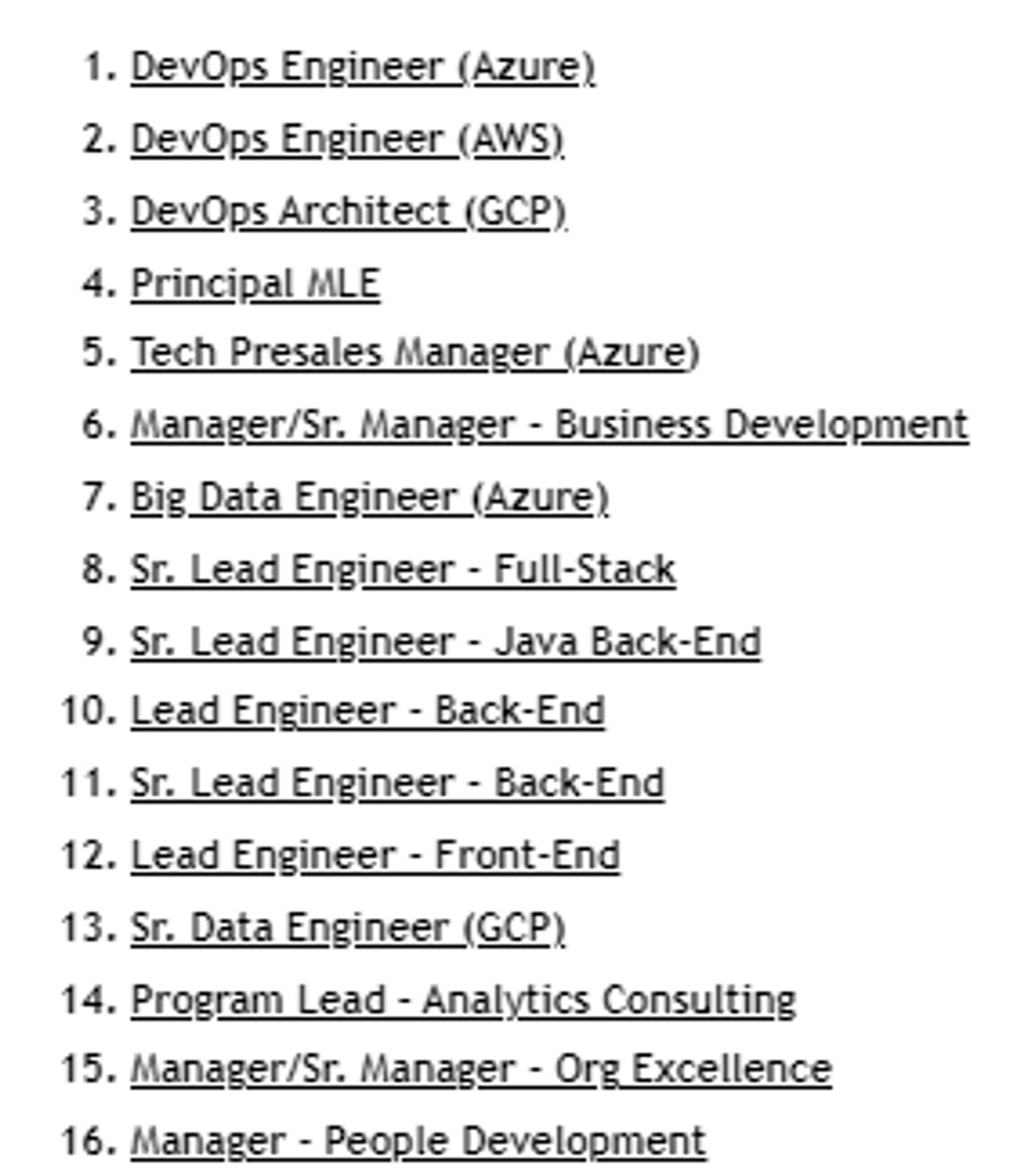 The following positions are available at Tiger Ana... | Fishbowl